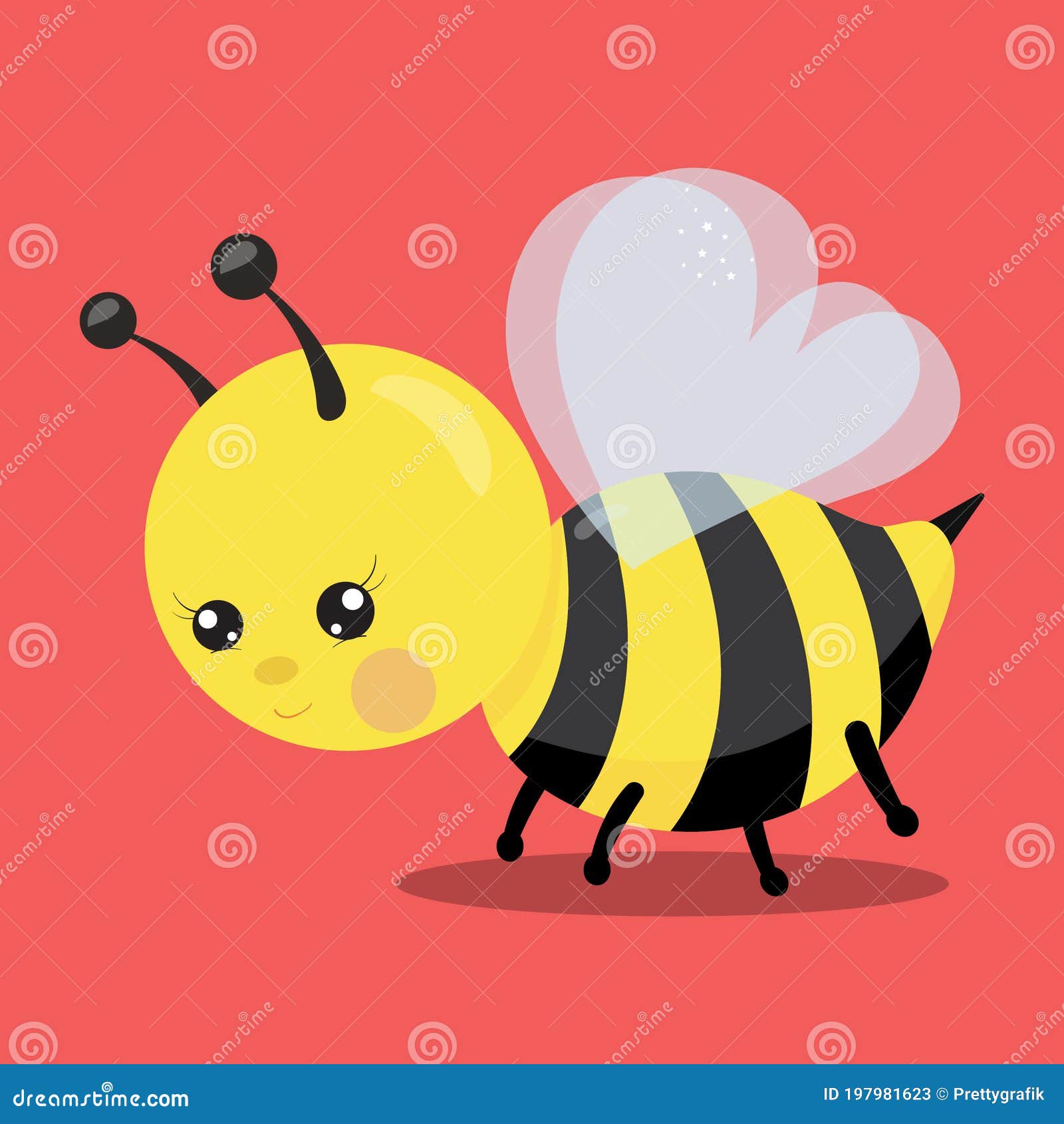 AWESOME BEE SIDE 01 stock vector. Illustration of awesome - 197981623