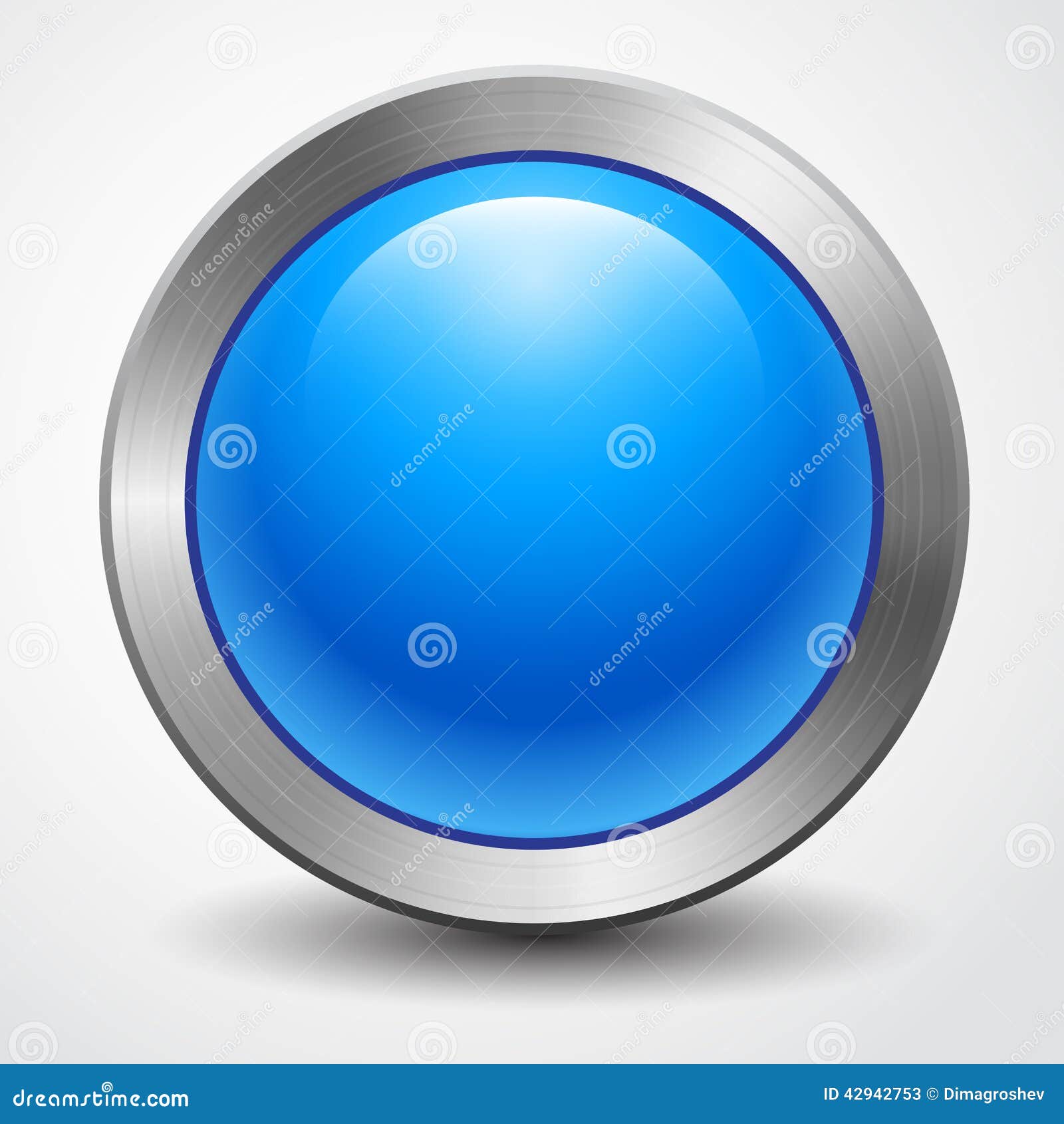 Awesome Big Blue Button Isolated Stock Illustration - Illustration of ...