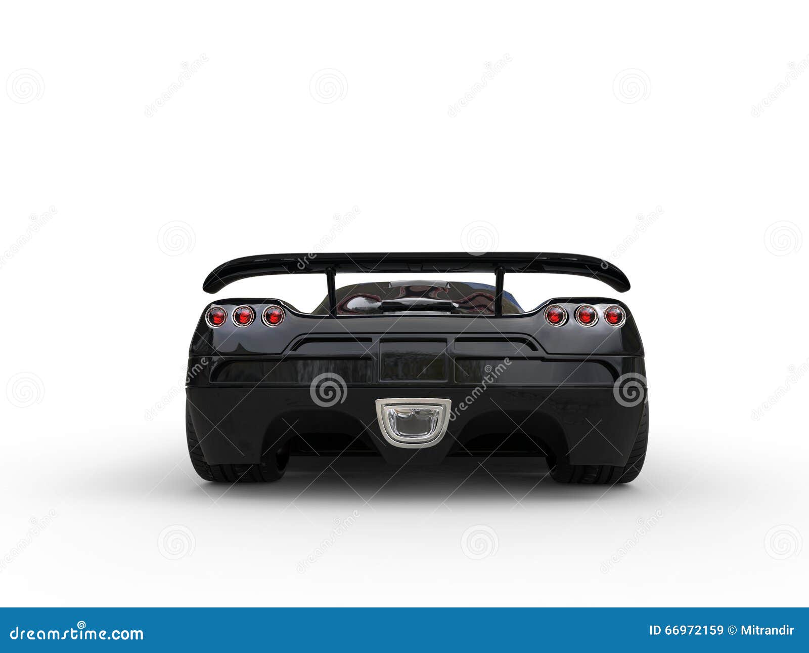 Awesome Black Sportscar - Back View Stock Image - Image of coupe ...