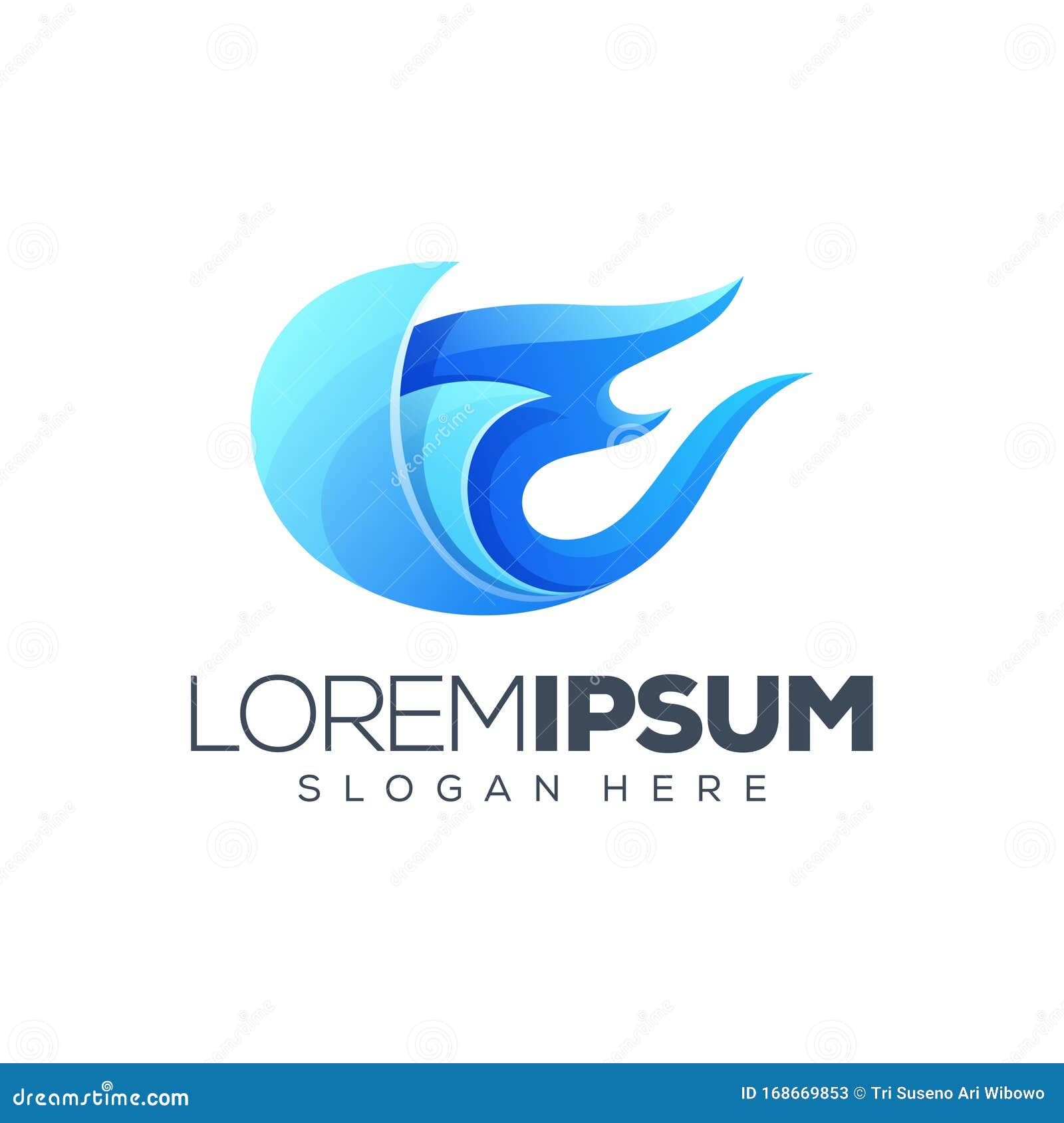 Blue Flame Logo Design Vector Illustration Stock Illustration ...