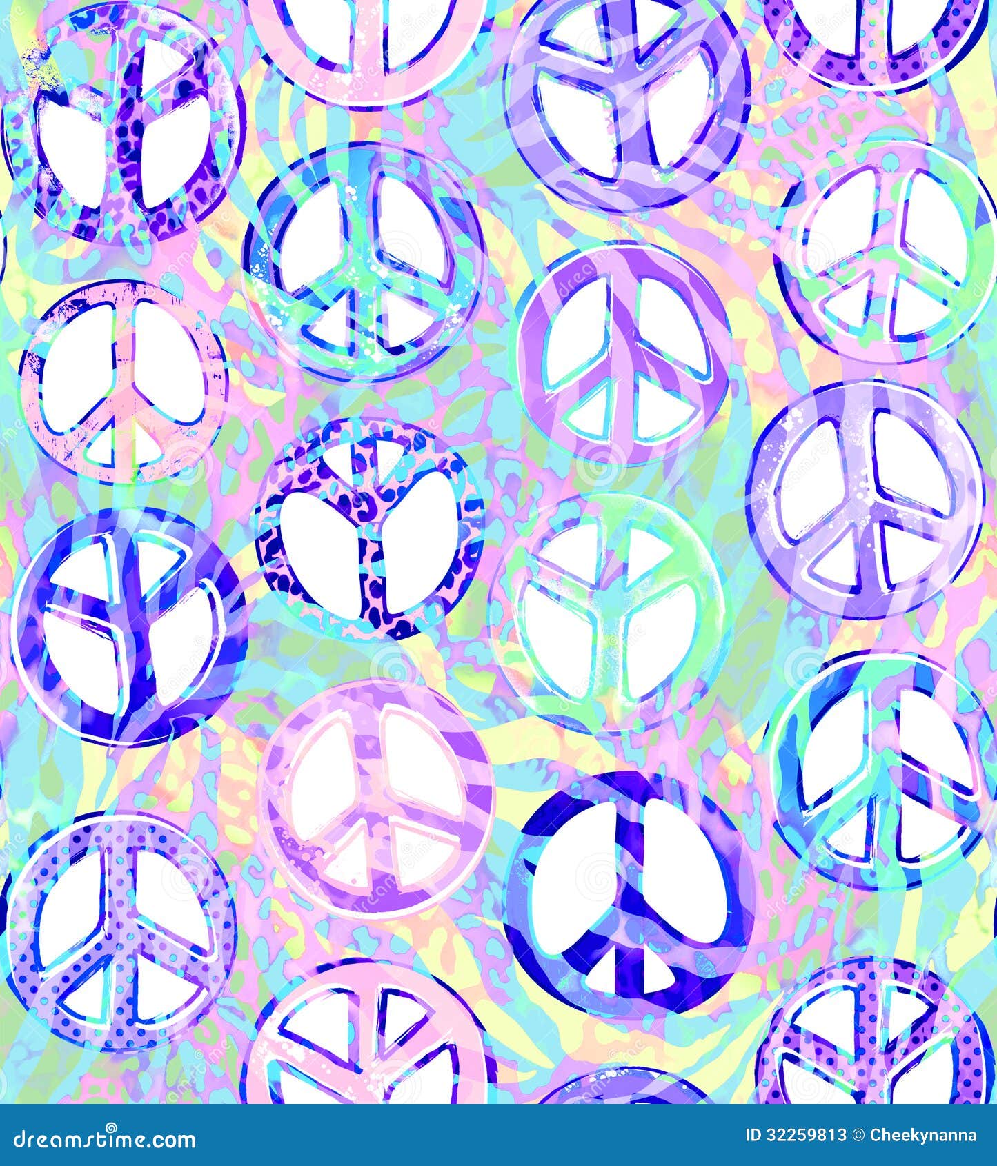 Awesome blue peace stock illustration. Illustration of modern - 32259813