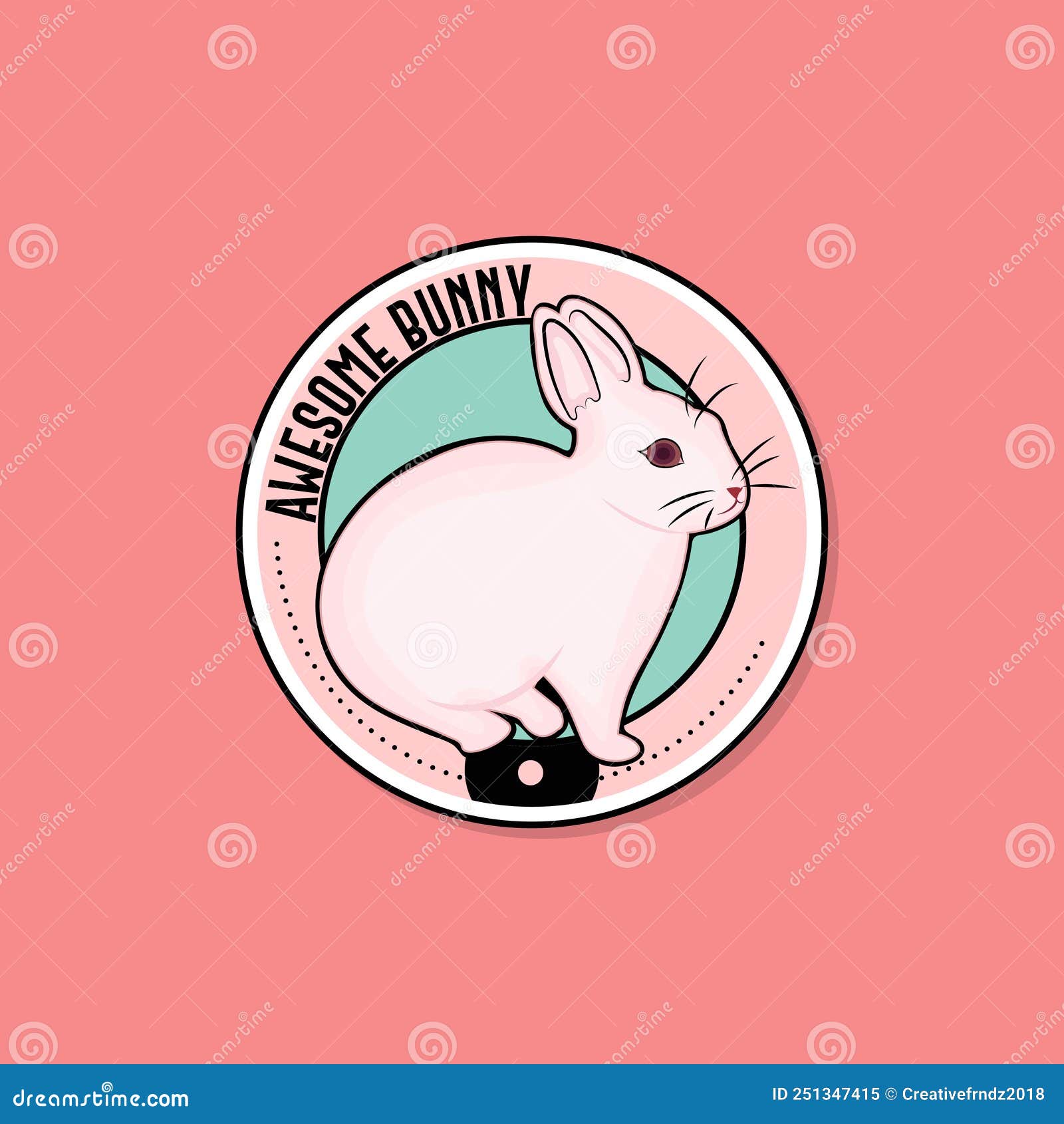 Awesome Bunny, Rabbit Logo Design Stock Vector - Illustration of duck ...