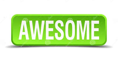 Awesome button stock vector. Illustration of threedimensional - 121045710