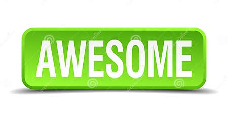 Awesome button stock vector. Illustration of threedimensional - 121045710