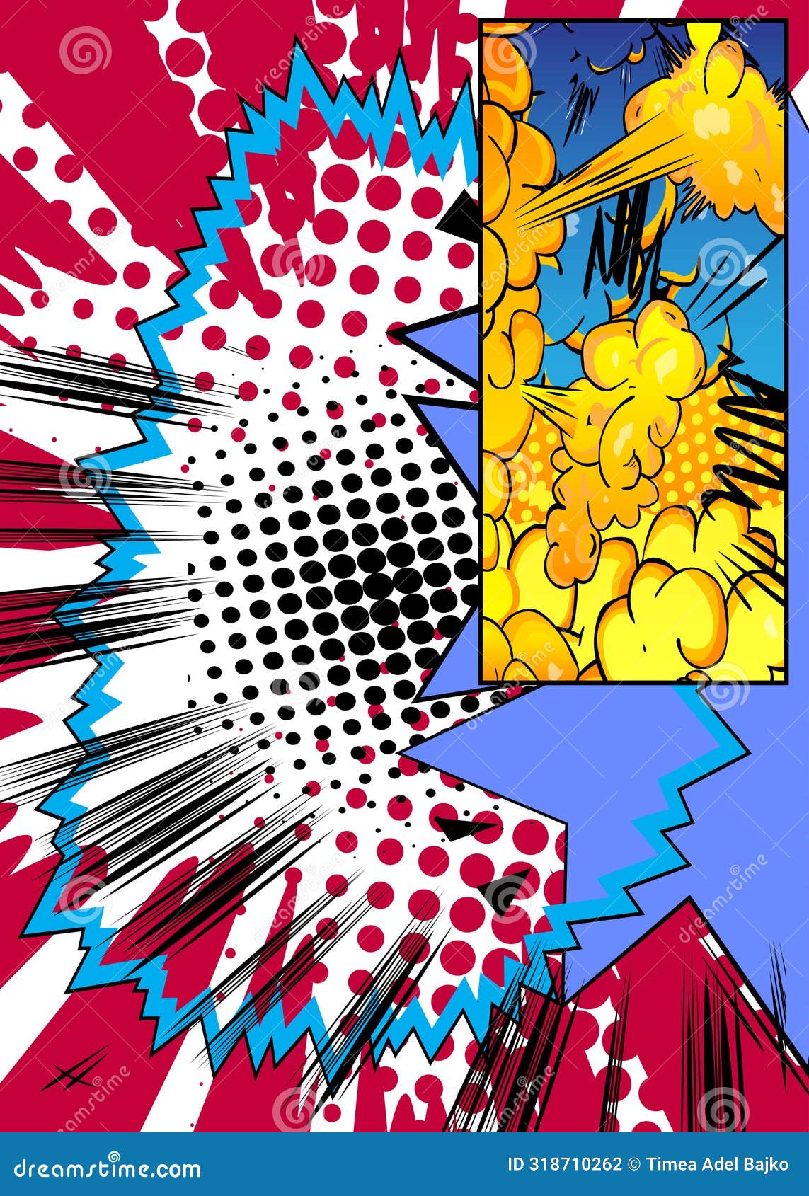 Awesome Cartoon Background, Comic Book Abstract Page Layout Backdrop ...