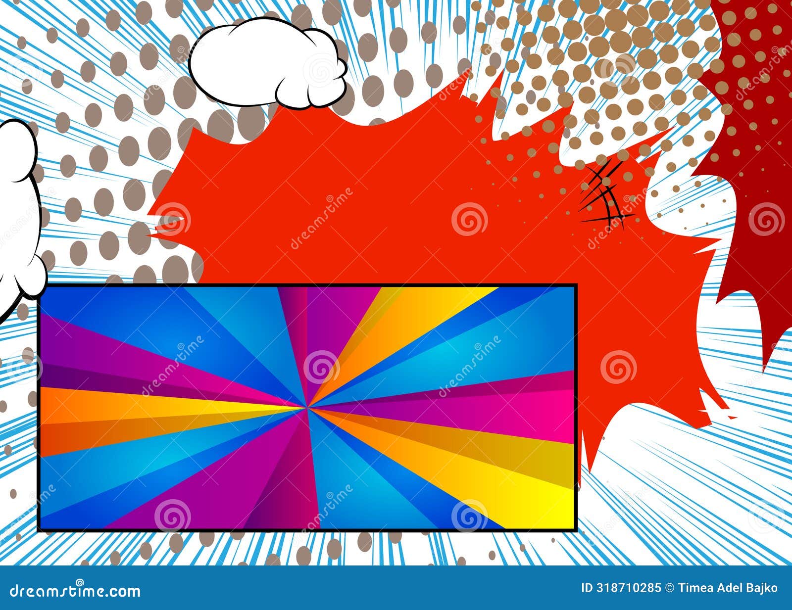 Awesome Cartoon Background, Comic Book Abstract Page Layout Backdrop ...