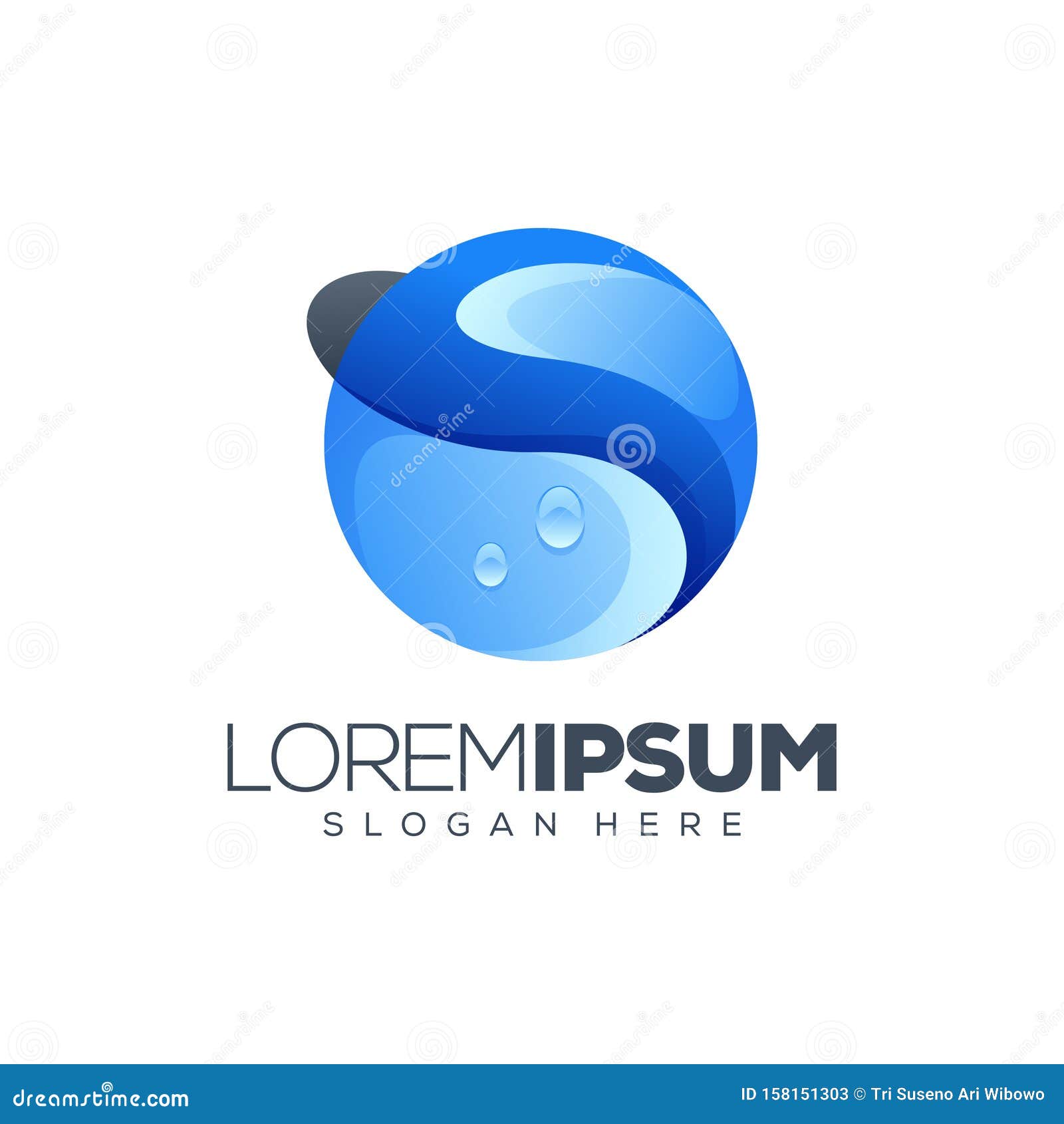 Circle Water Logo Design Vector Illustration Stock Illustration ...