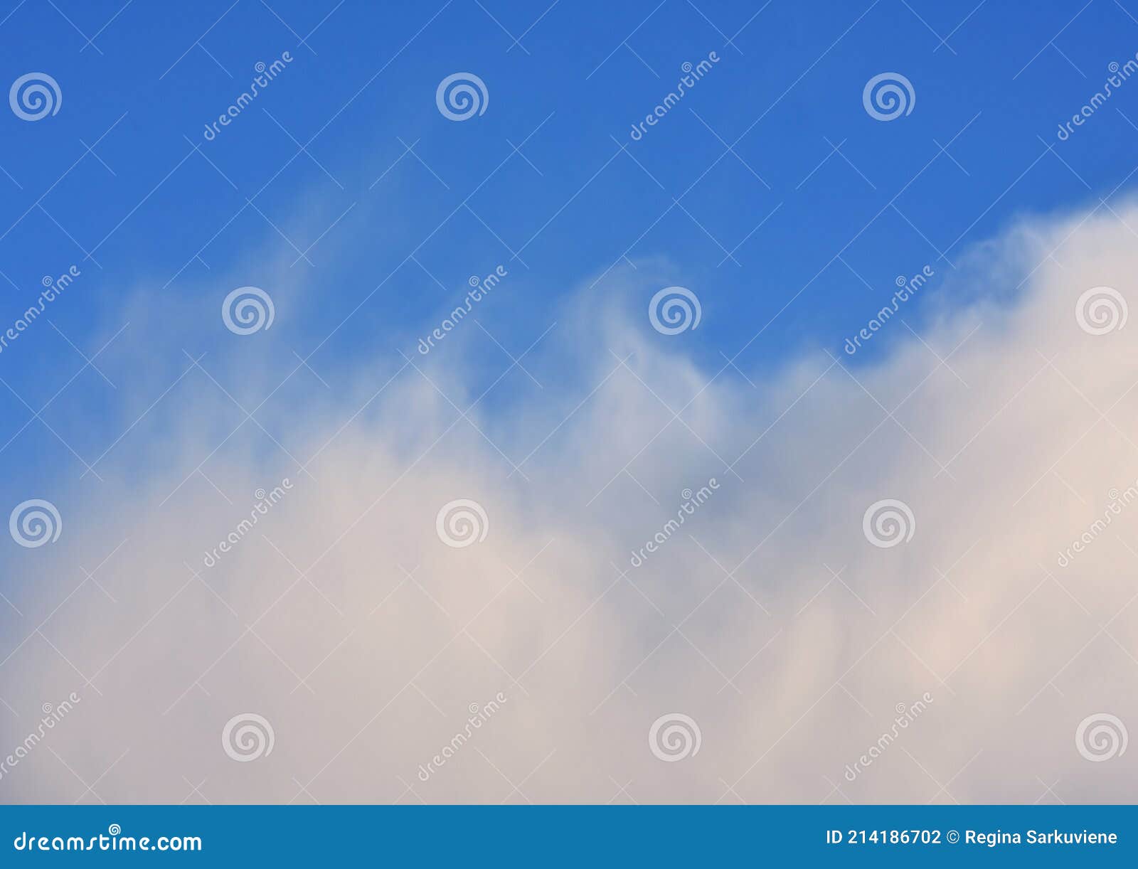 Awesome Clouds Background.Clear Deep Blue Sky with Fluffy Clouds. Stock ...