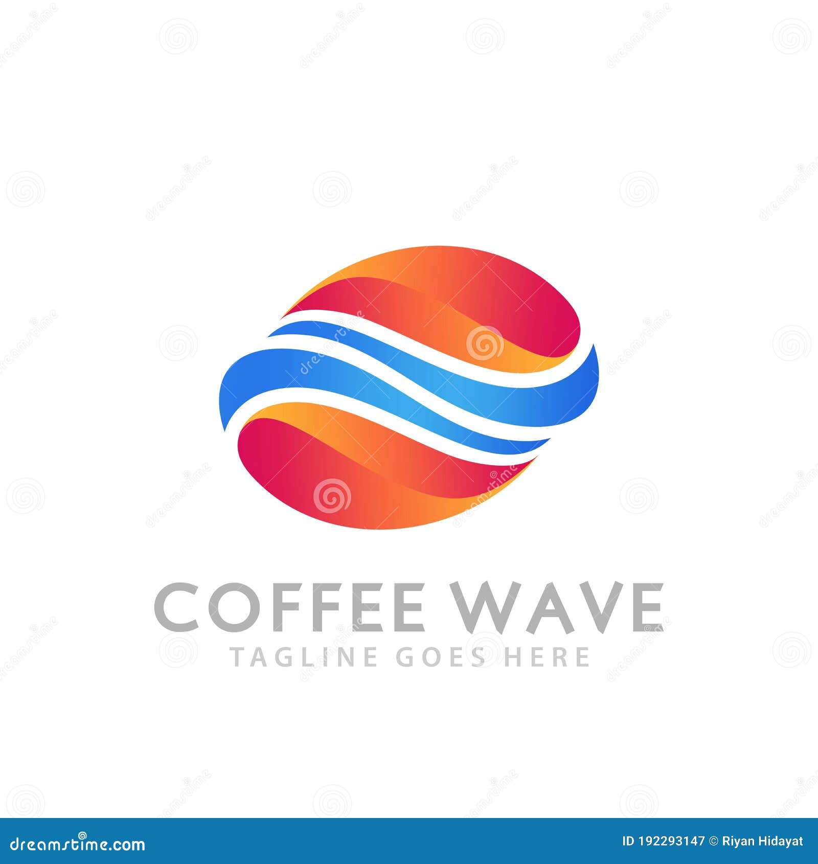 Awesome Coffee Wave Logos Design Vector Illustration Template Stock Vector - Illustration of ...
