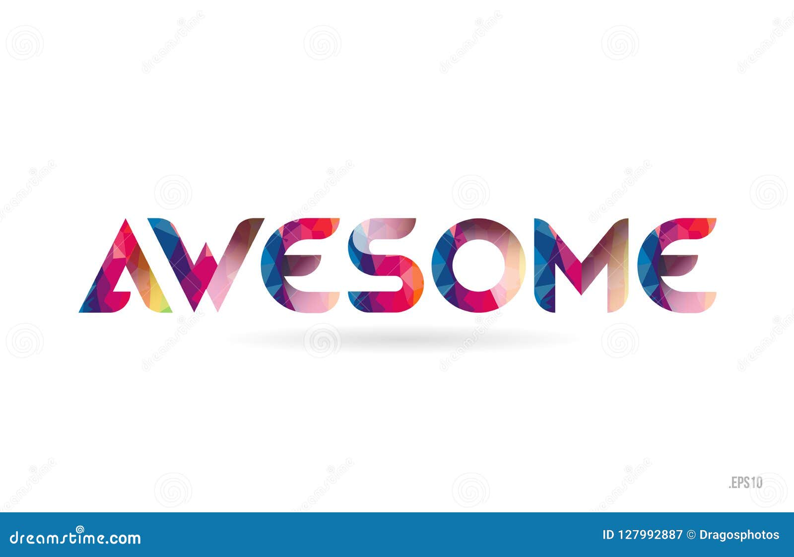 Awesome Colored Rainbow Word Text Suitable for Logo Design Stock Vector ...