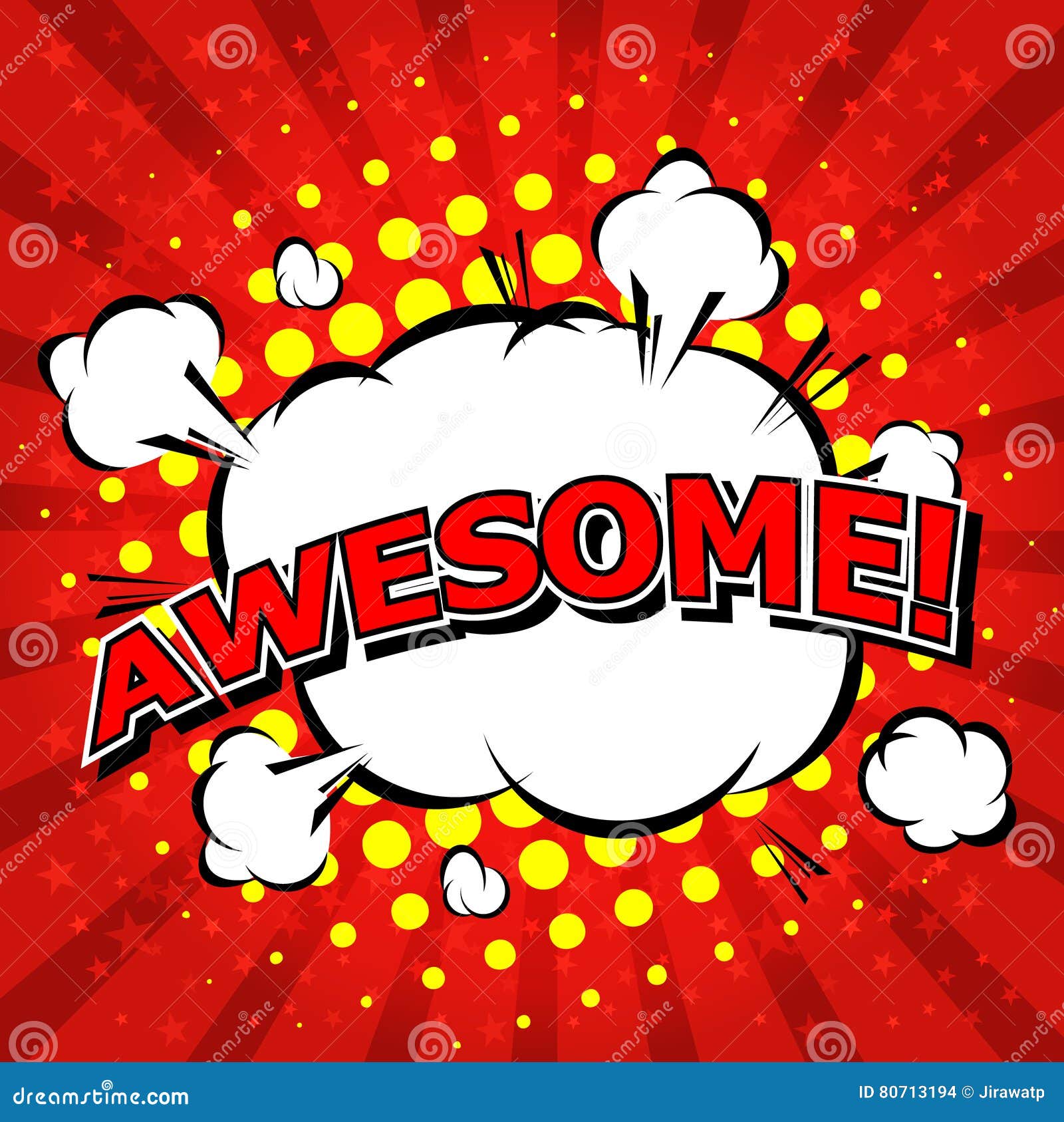 Awesome! stock vector. Illustration of emotion, word - 80713194