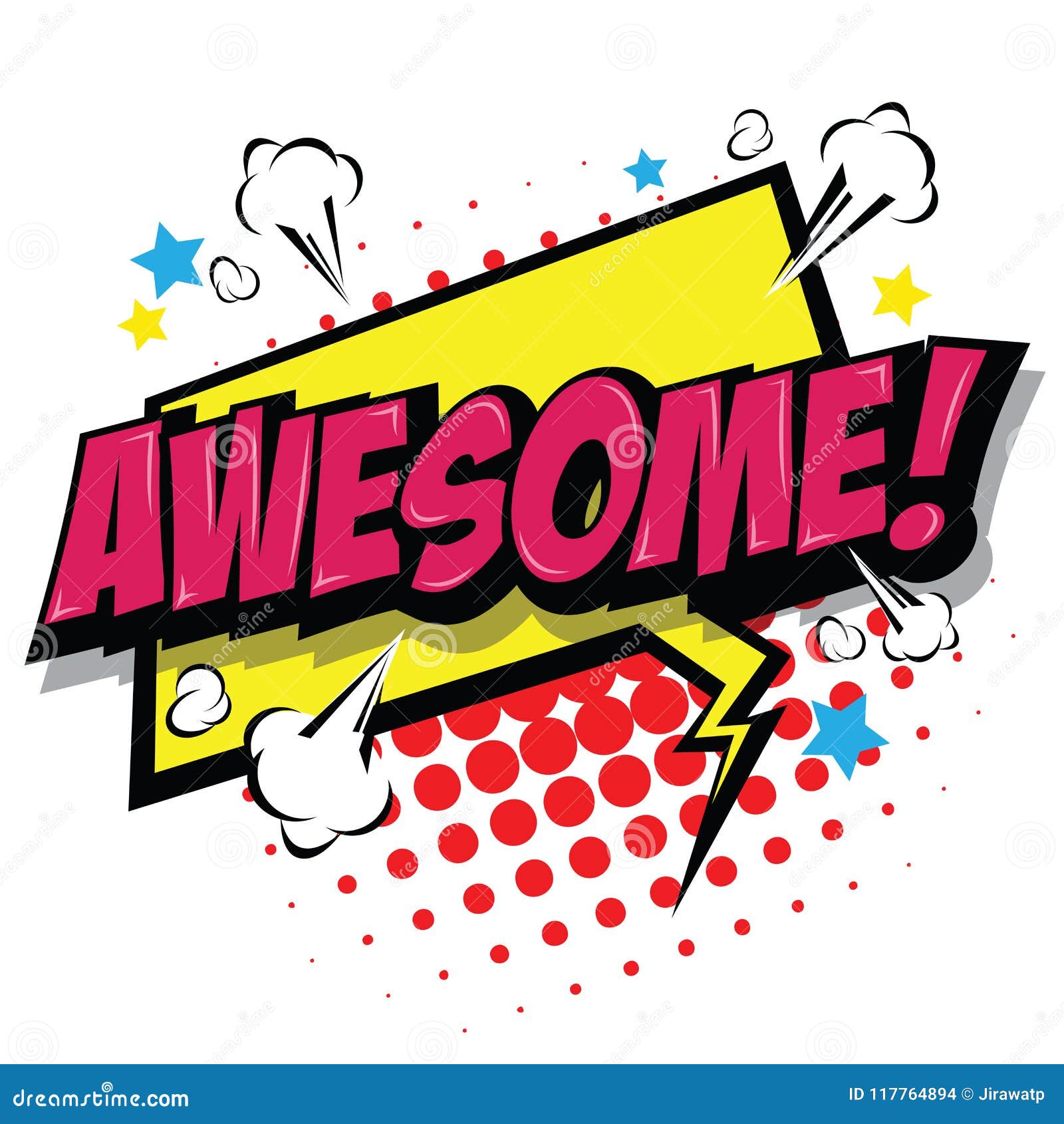 Awesome! Comic Speech Bubble. Vector Eps 10. Stock Vector ...