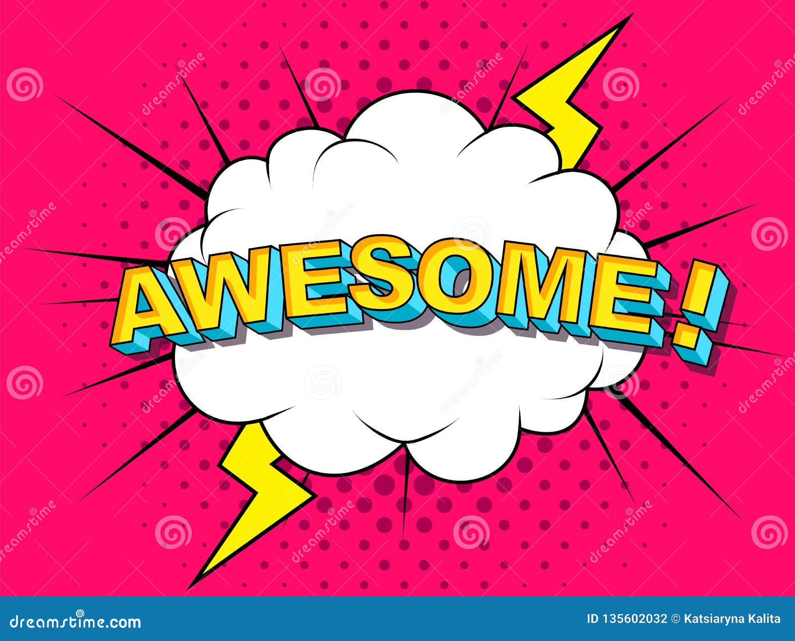 Awesome Comic Vector Cartoon Illustration Explosions. Comics Boom Stock ...