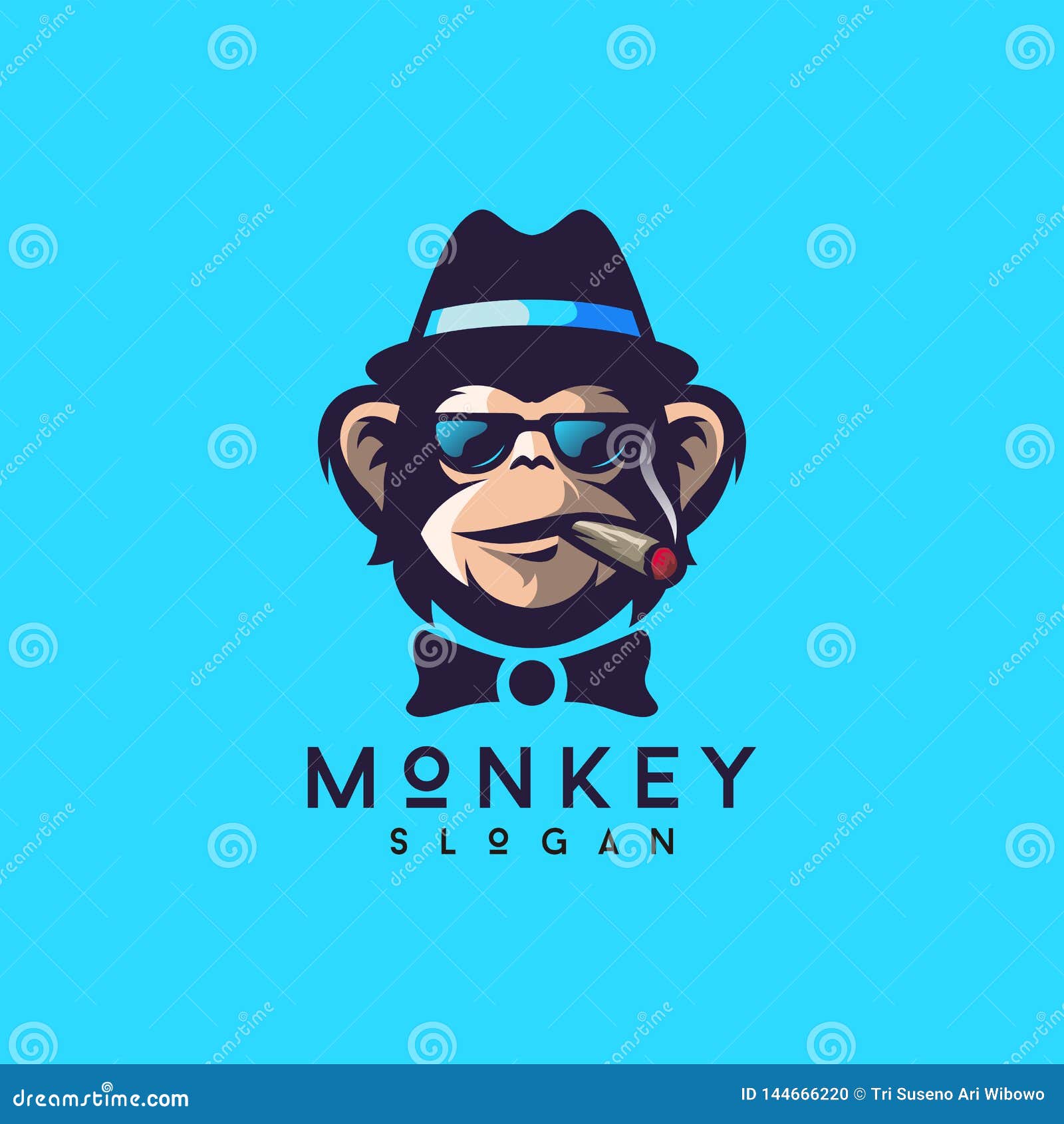 Cool Monkey Logo Design Vector Illustrator Stock Illustration ...