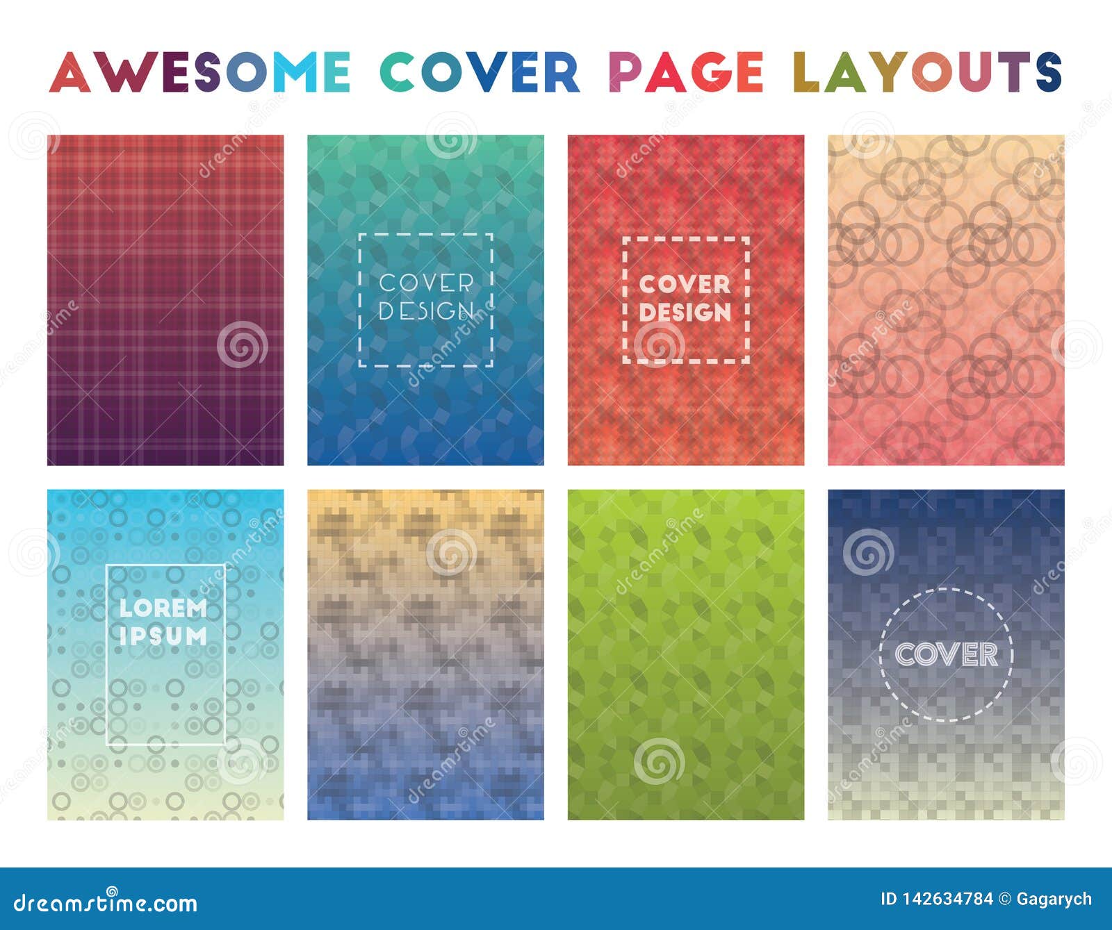 Awesome Cover Page Layouts. Stock Vector - Illustration of abstract ...