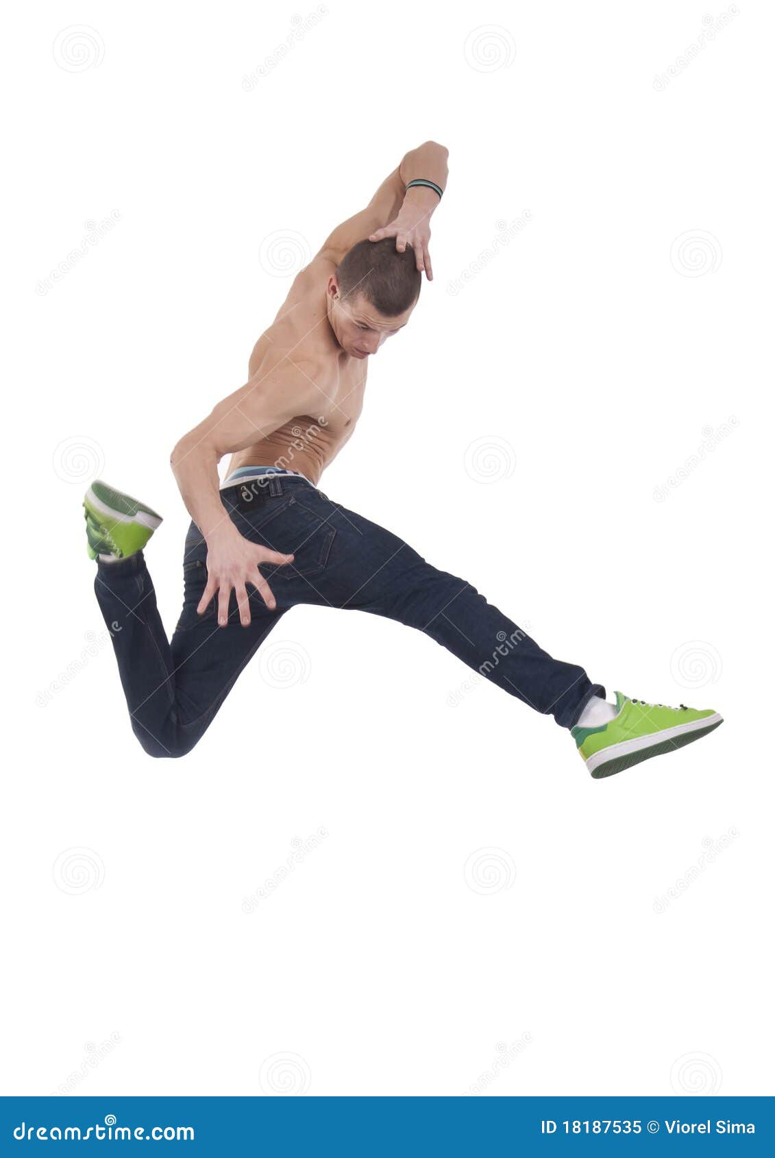Awesome Dancer is Jumping Very High Stock Image - Image of movement ...