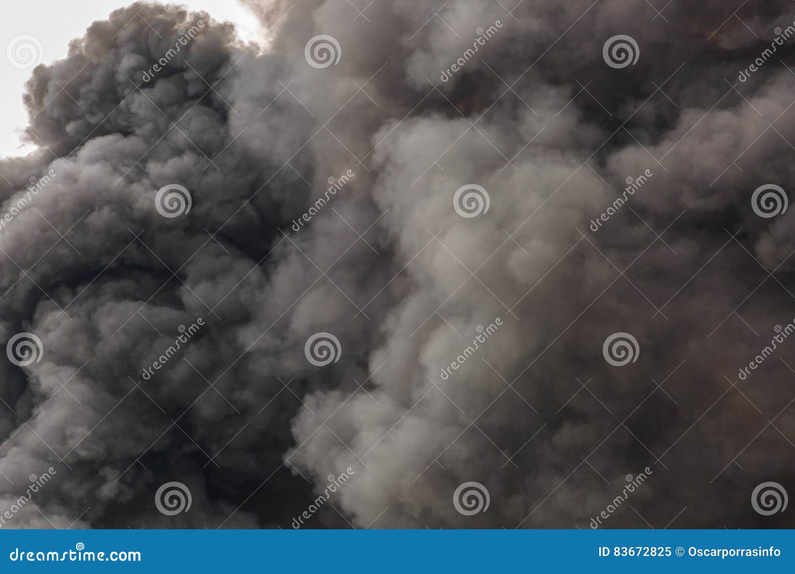 Awesome Dark and Dense Smoke from a Fire Stock Image - Image of high ...