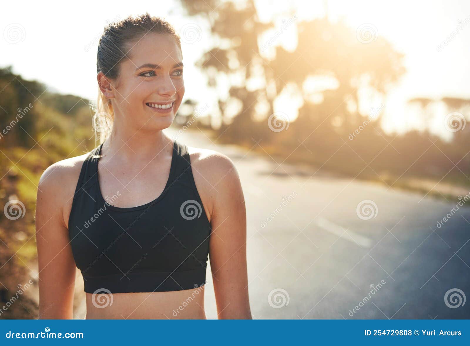 Awesome Day for an Awesome Workout. a Young Runner Training Outdoors ...