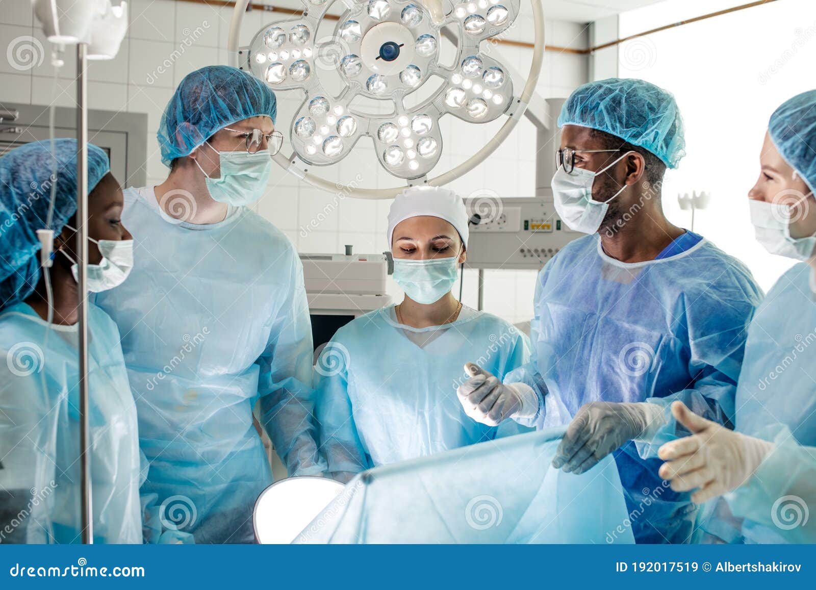 Awesome Diverse Doctors Solving Problems during Operation Stock Image ...