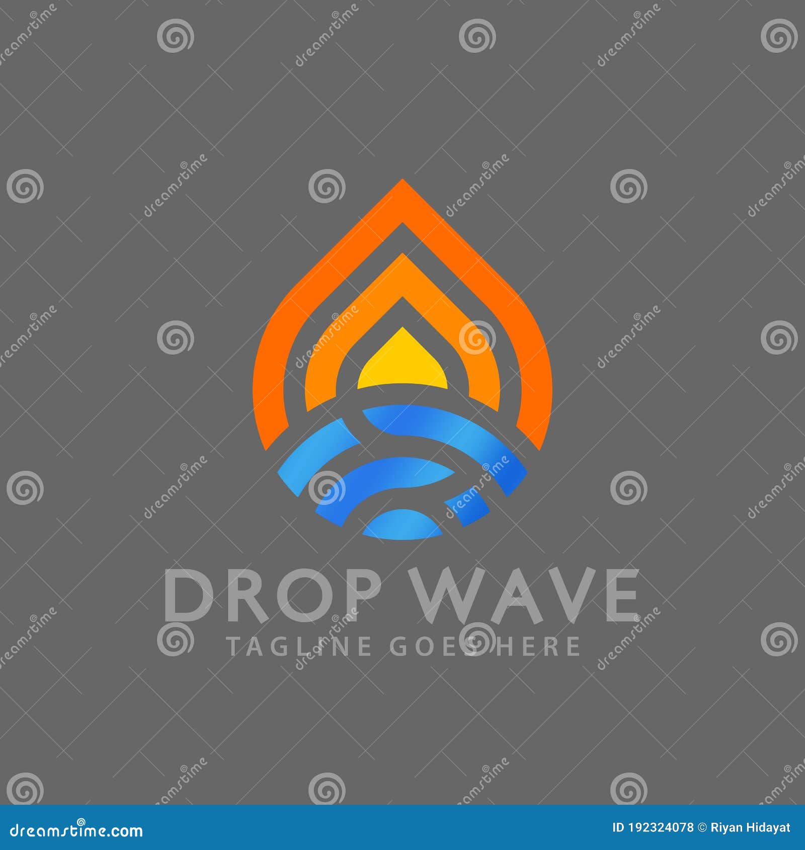 Awesome Drop Wave Logos Design Vector Illustration Template Stock ...