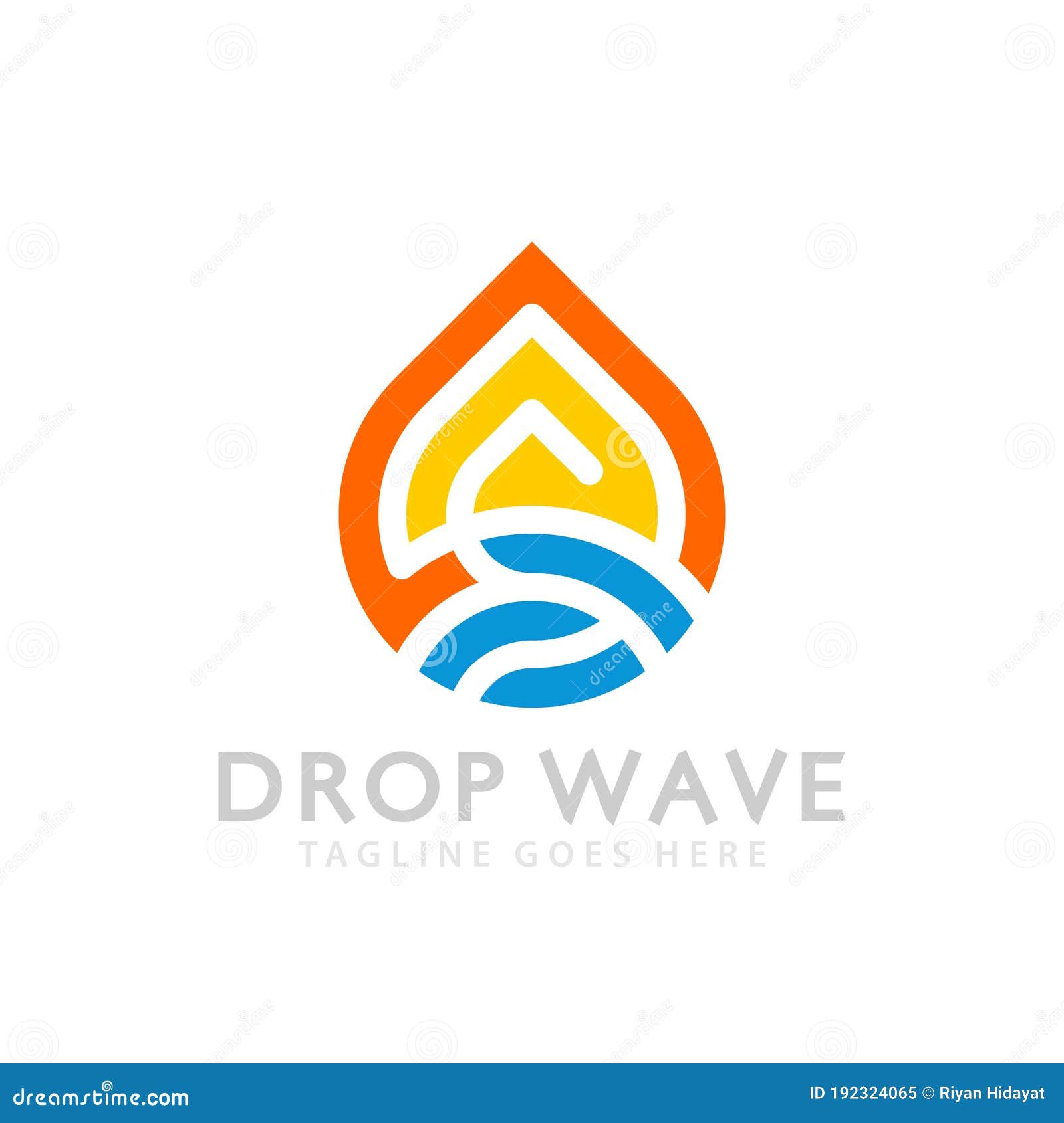 Awesome Drop Wave Water Logos Design Vector Illustration Template Stock ...