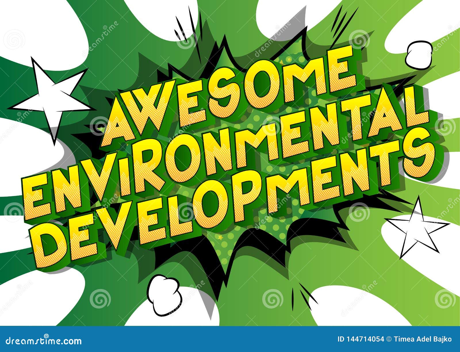 Awesome Environmental Developments - Comic Book Style Words. Stock ...