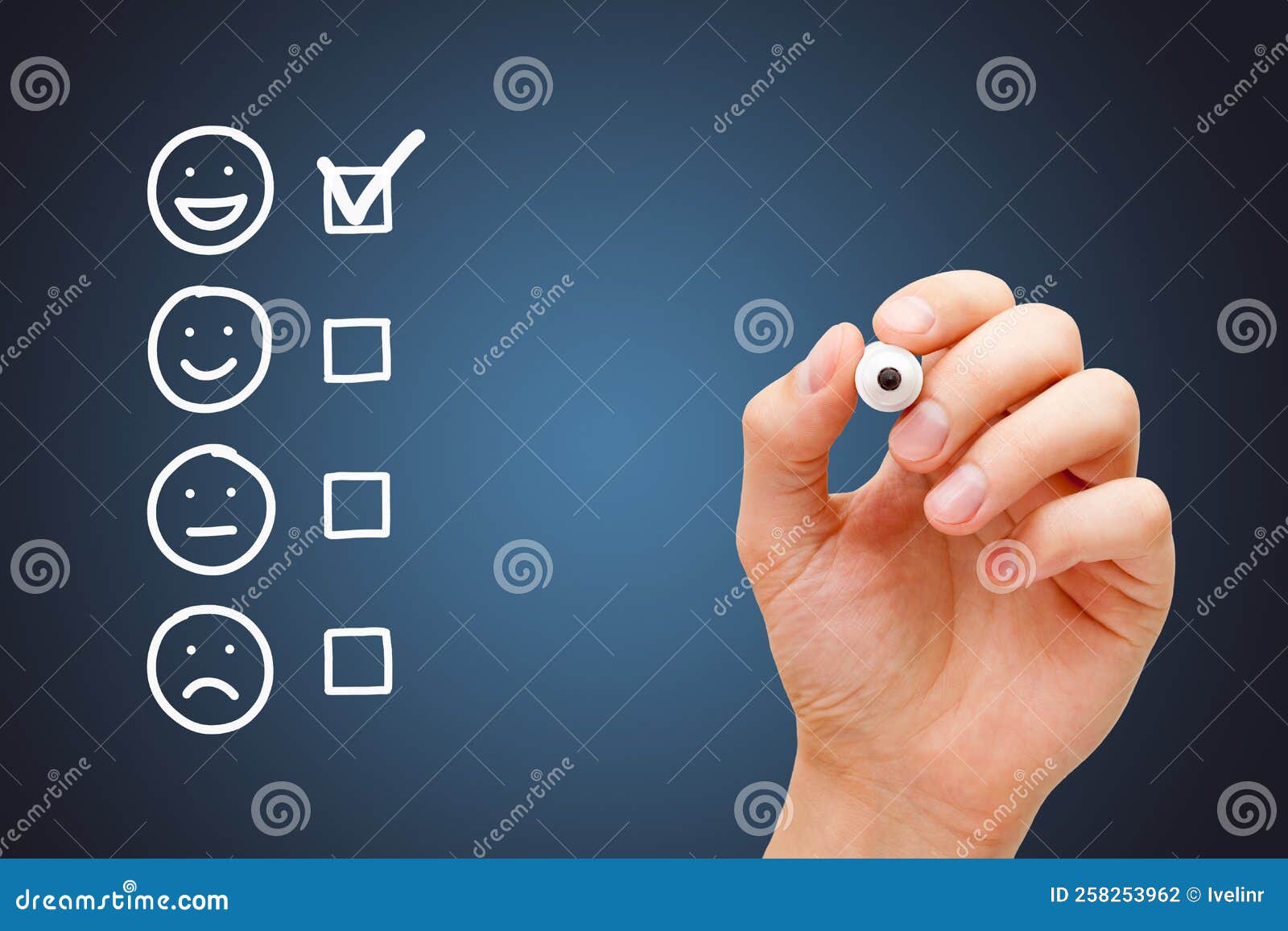 Awesome Customer Feedback on Blank Survey Form Concept Stock Photo ...