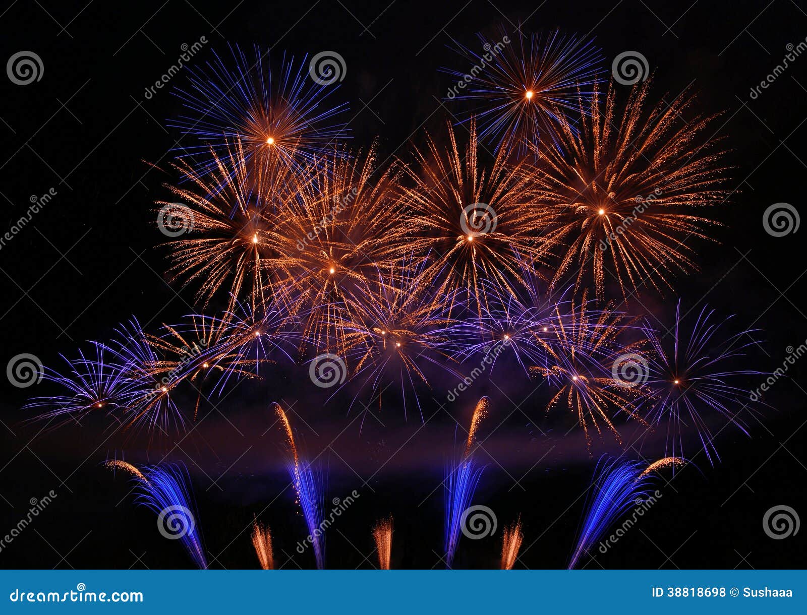 Awesome fireworks stock photo. Image of beautiful, abstract - 38818698