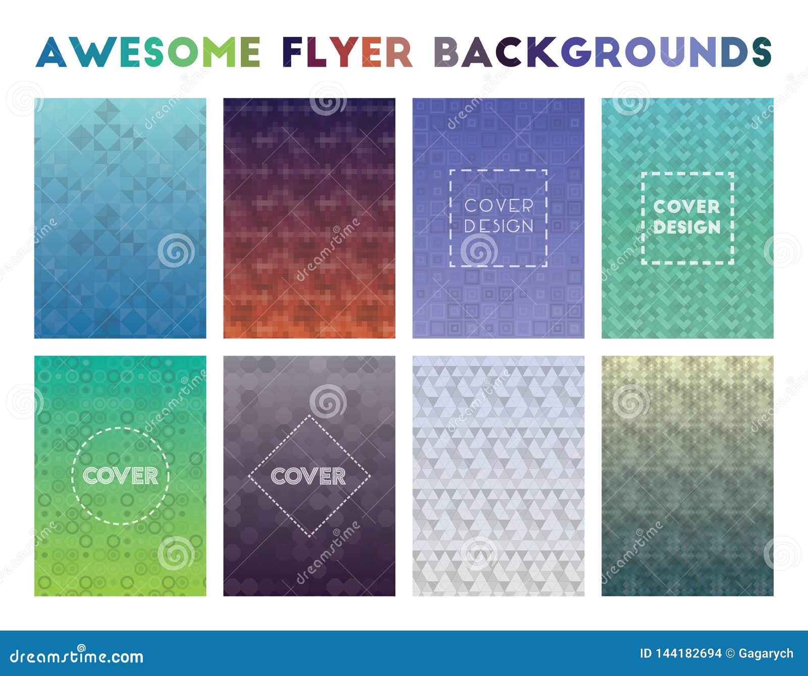 Awesome Flyer Backgrounds. stock vector. Illustration of extraordinary ...