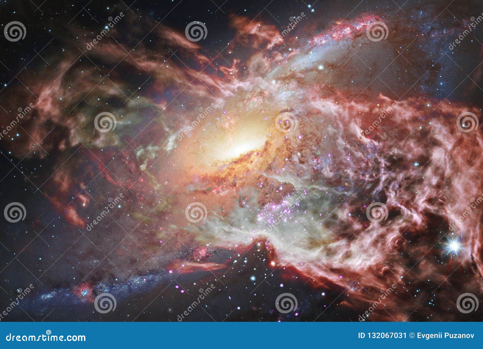 Awesome Galaxy in Outer Space. Starfields of Endless Cosmos Stock Image ...
