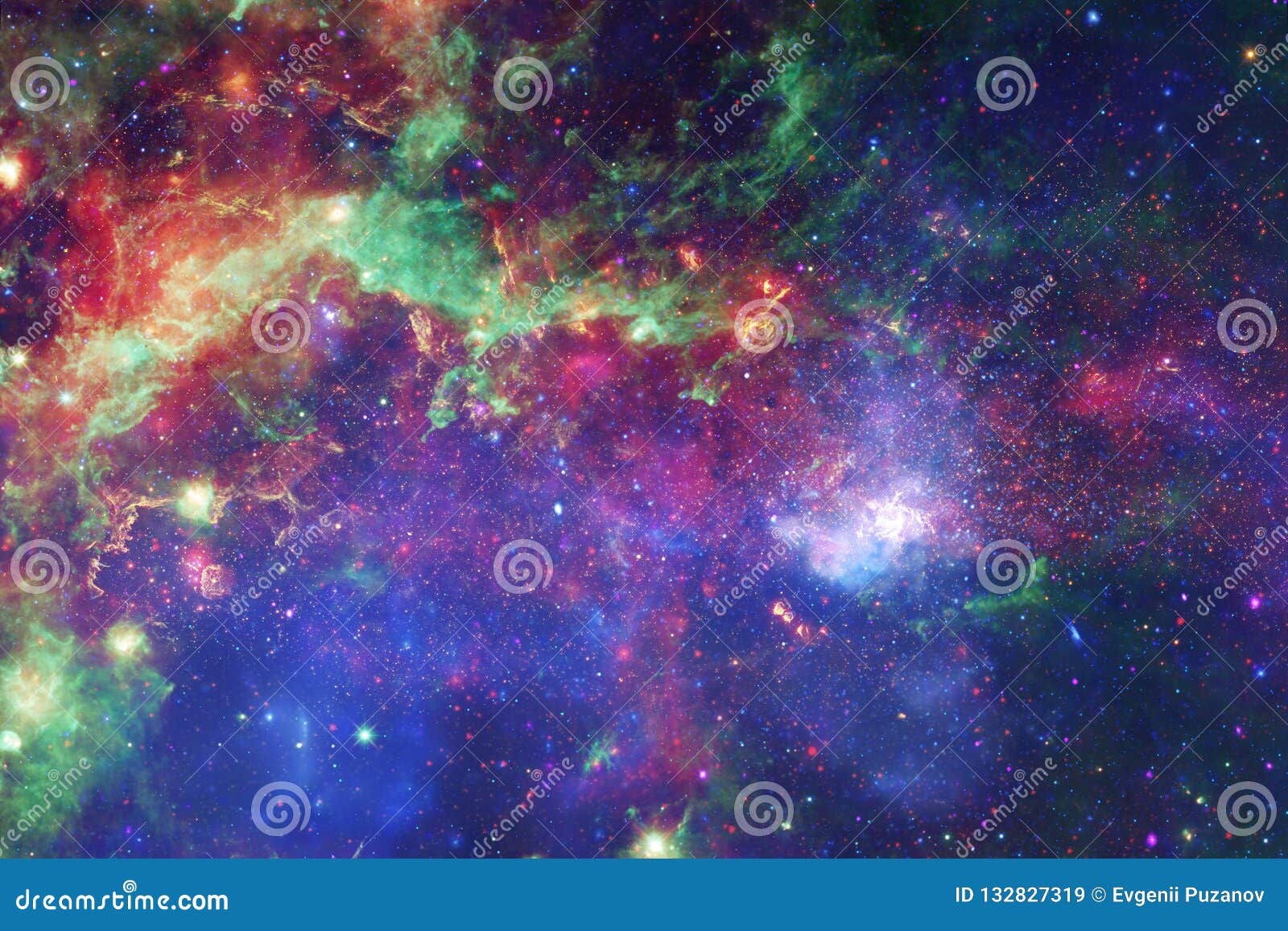 Awesome Galaxy in Outer Space. Starfields of Endless Cosmos Stock Image ...