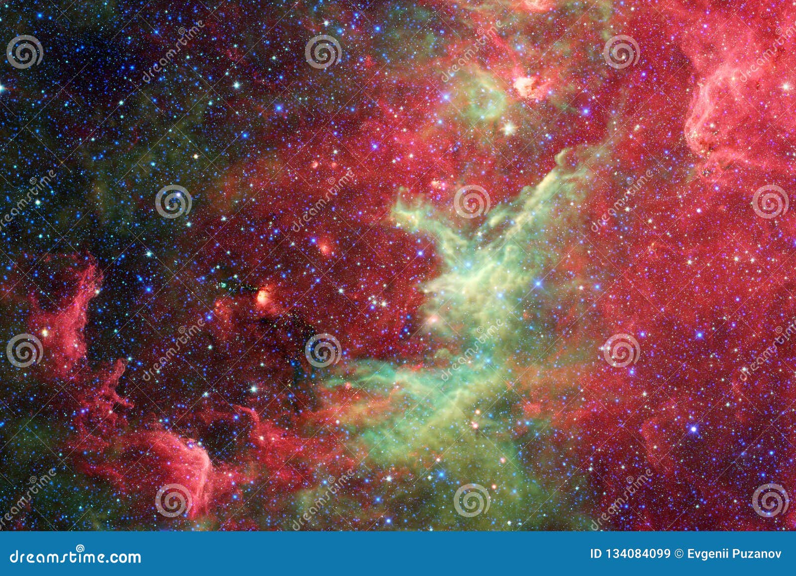 Awesome Galaxy in Outer Space. Starfields of Endless Cosmos Stock Image ...