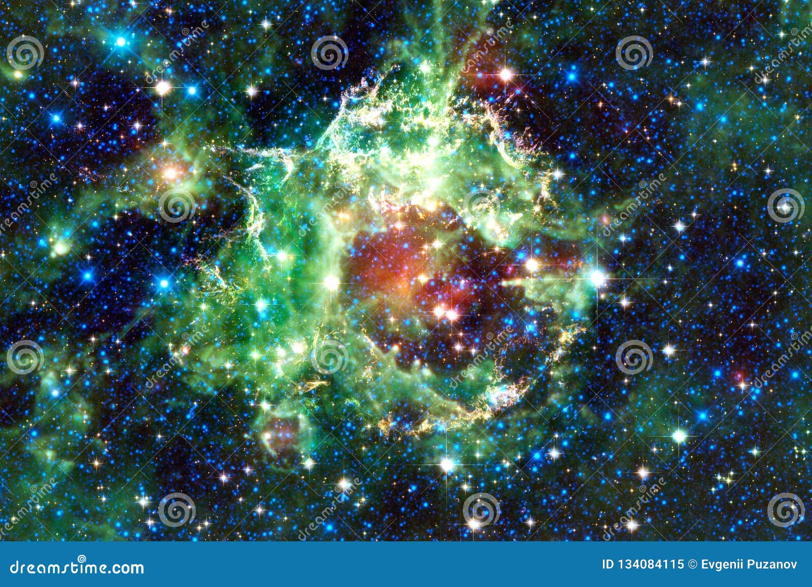 Awesome Galaxy in Outer Space. Starfields of Endless Cosmos Stock Image ...