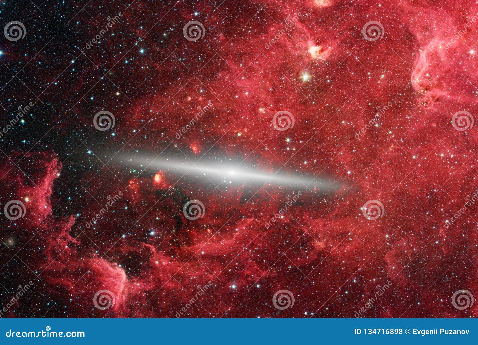 Awesome Galaxy in Outer Space. Starfields of Endless Cosmos Stock Photo ...