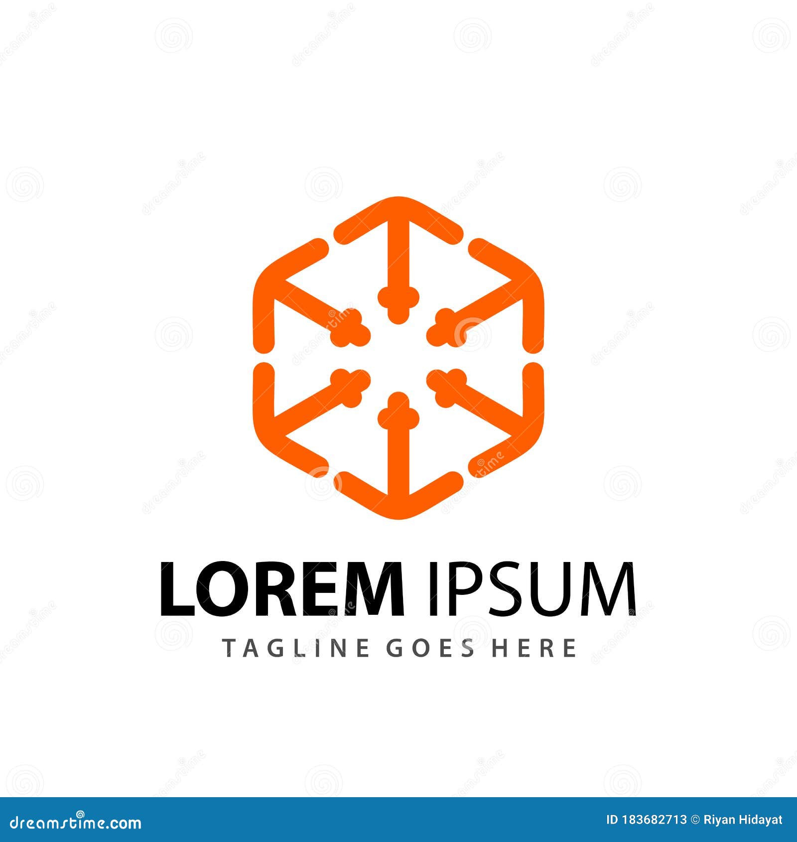 Awesome Hexagon Arrow Logo Design Template Premium Vector Stock Vector - Illustration of vector ...