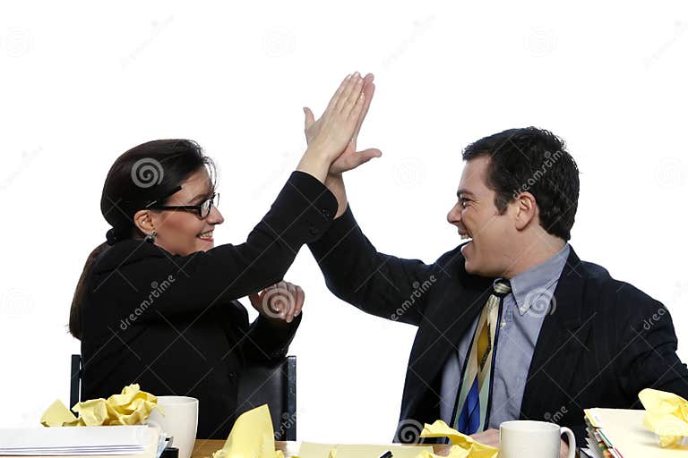 Awesome, High Five! stock image. Image of excited, isolated - 5094955