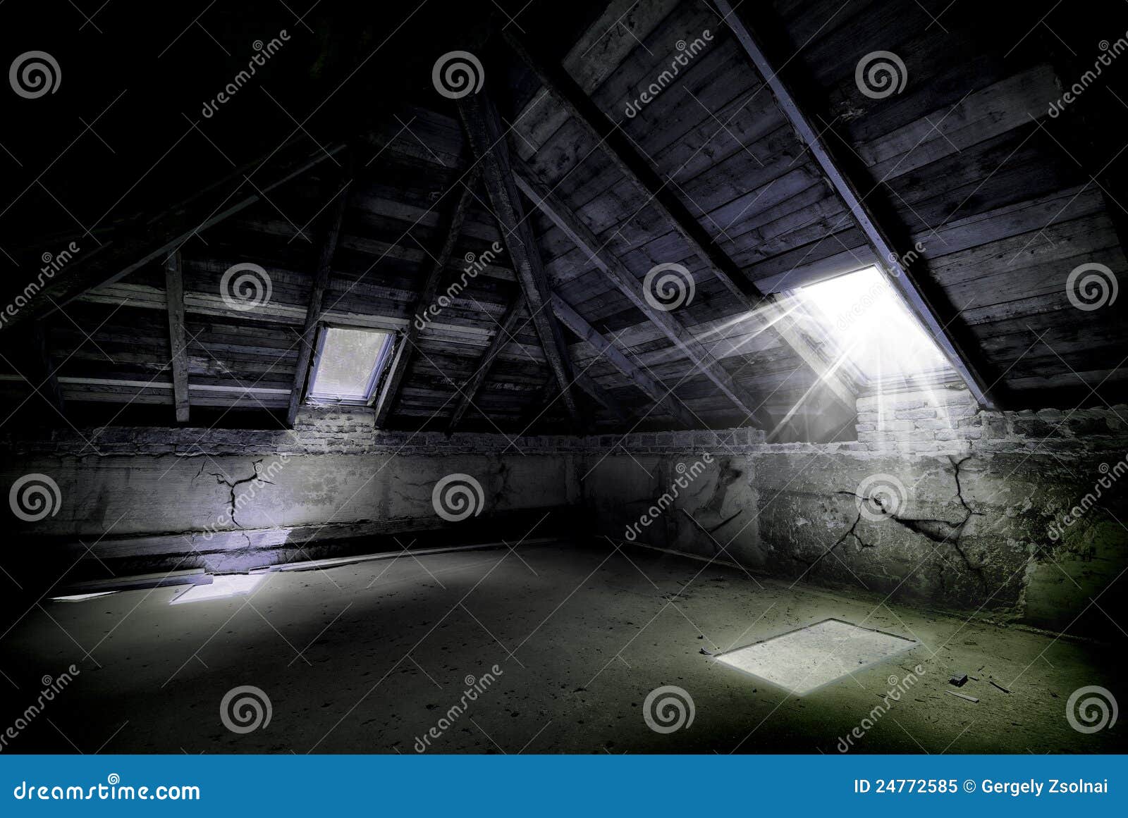 Awesome horror attic stock image. Image of hospital, broken - 24772585