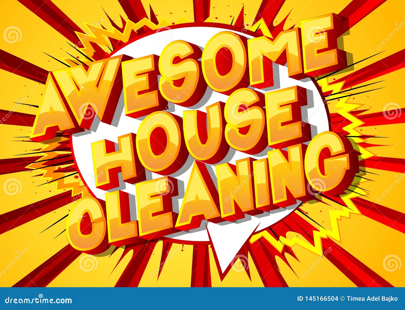 Awesome House Cleaning - Comic Book Style Words. Stock Vector ...