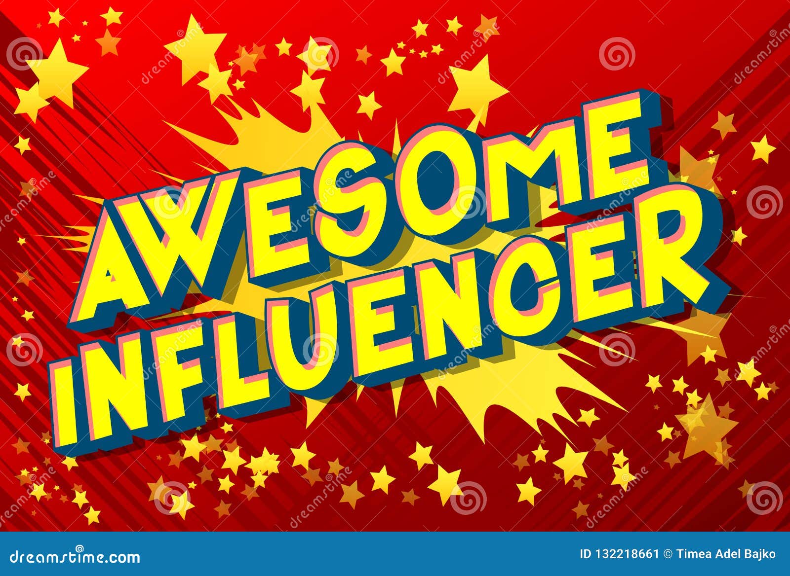 Awesome Influencer - Comic Book Style Words. Stock Vector ...