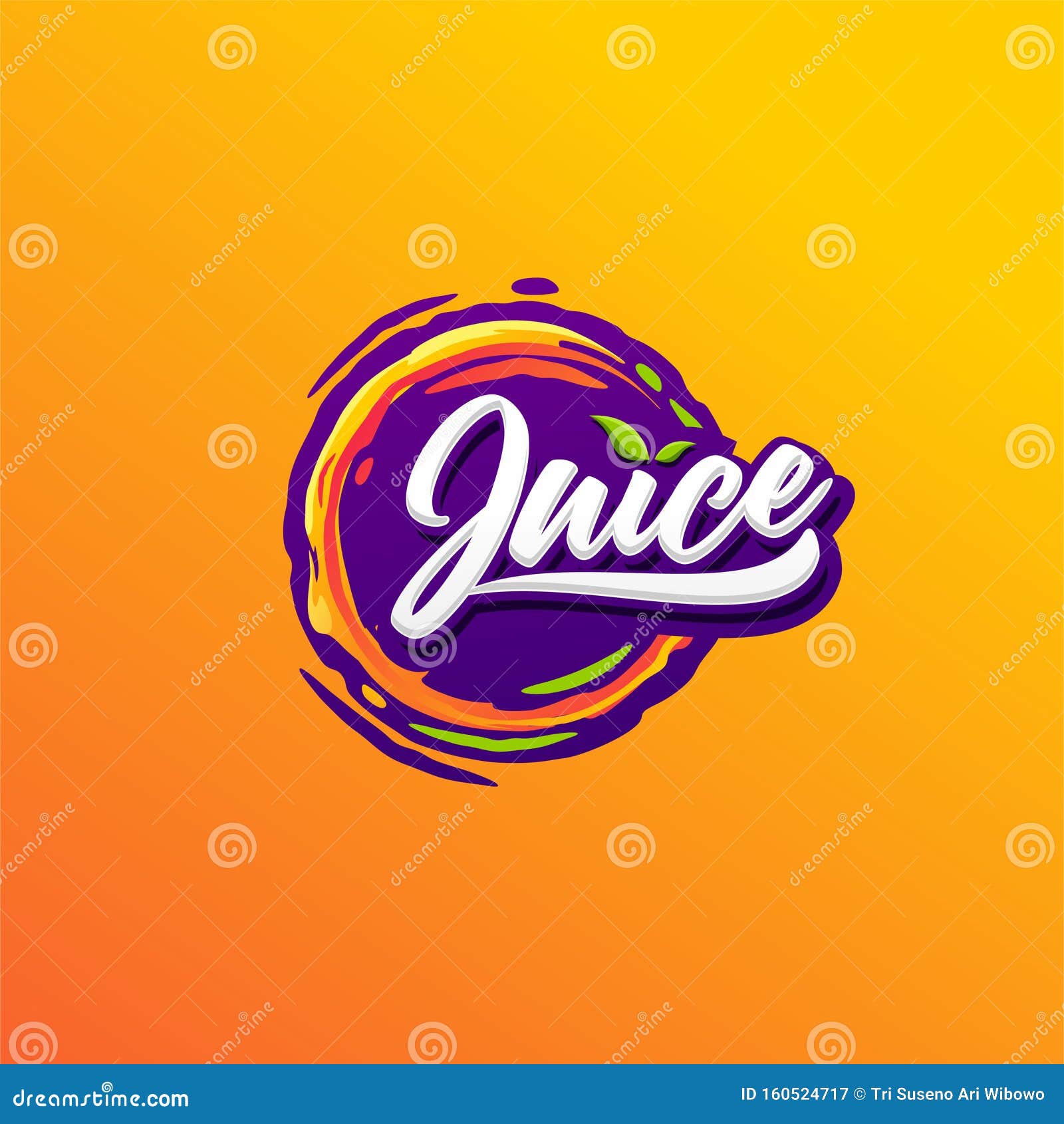 Juice Logo Design Vector Illustration Stock Illustration - Illustration ...
