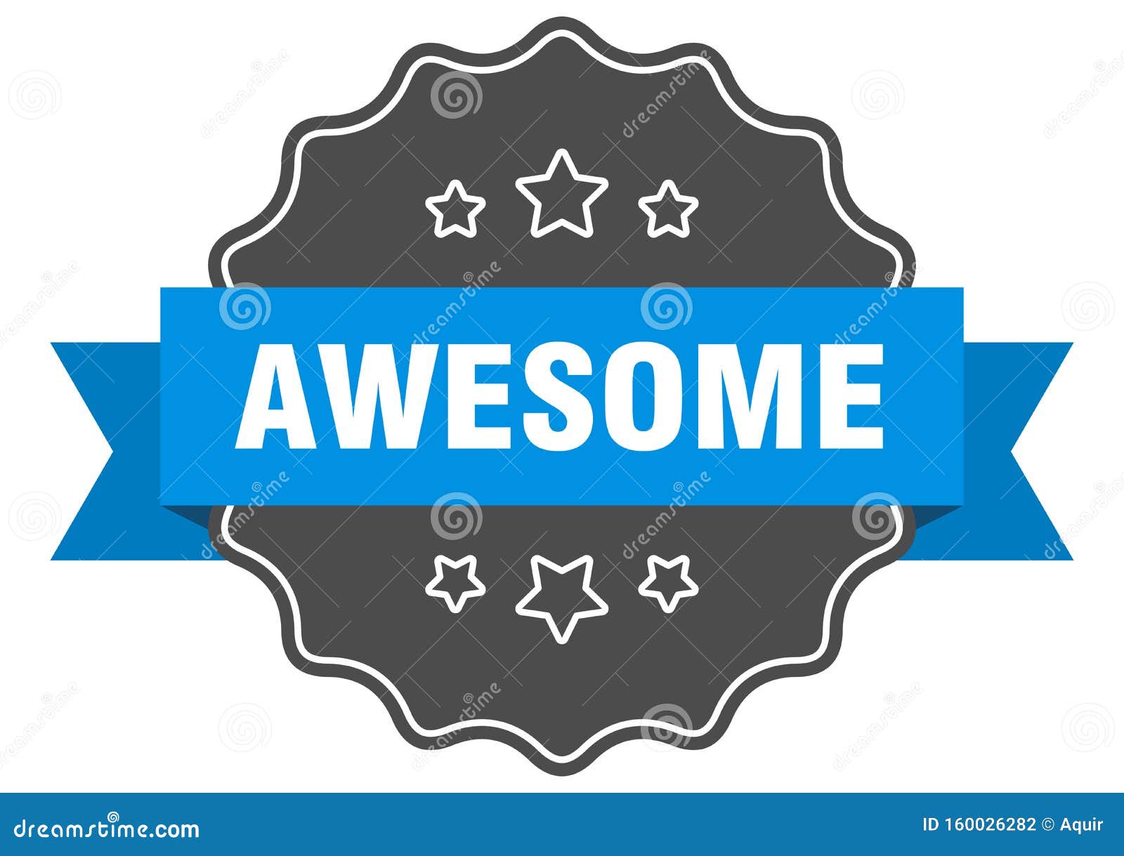 Awesome label stock vector. Illustration of black, seal - 160026282