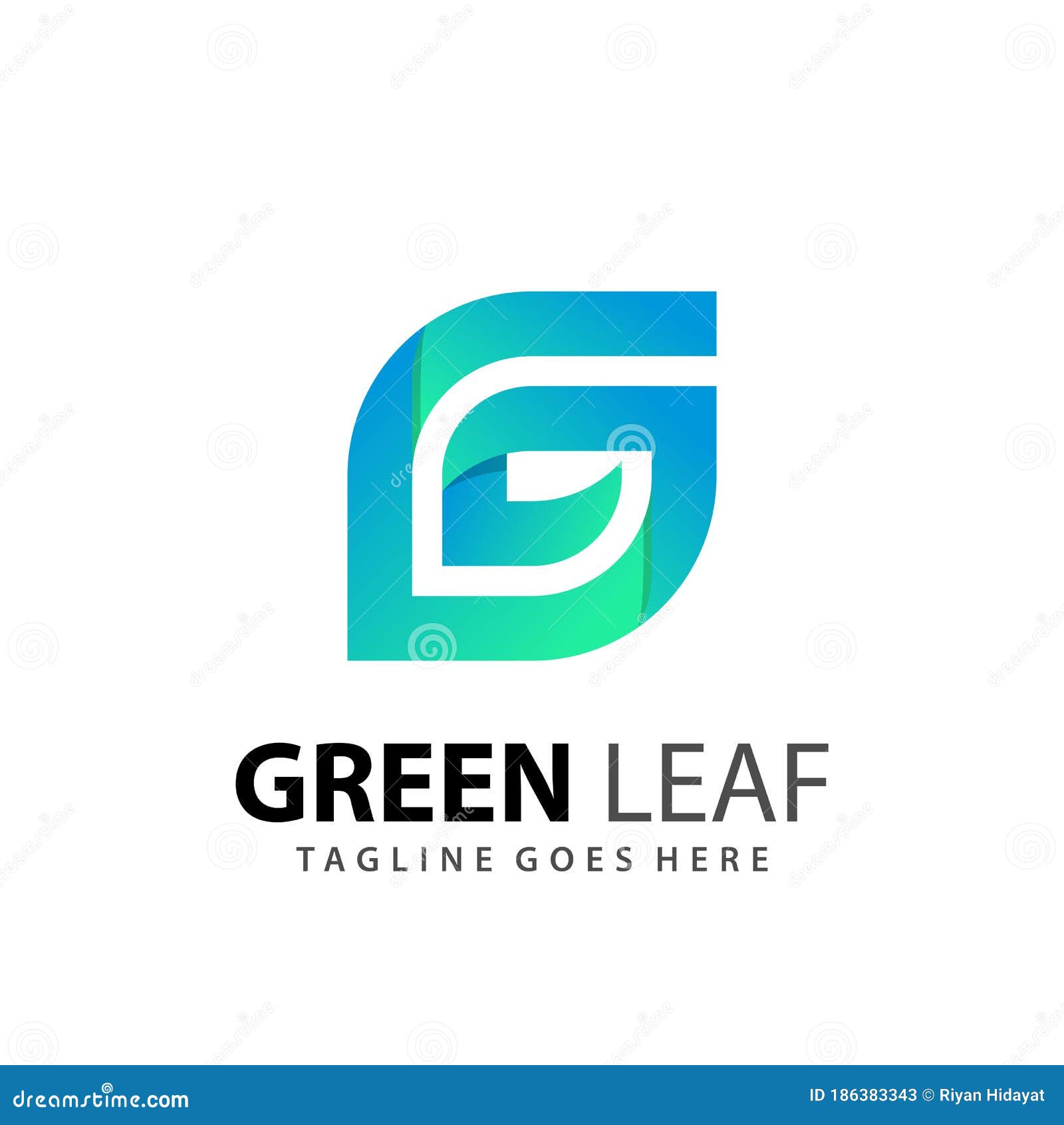 Awesome Letter G Green Leaf Logo Design Vector Illustration Stock ...