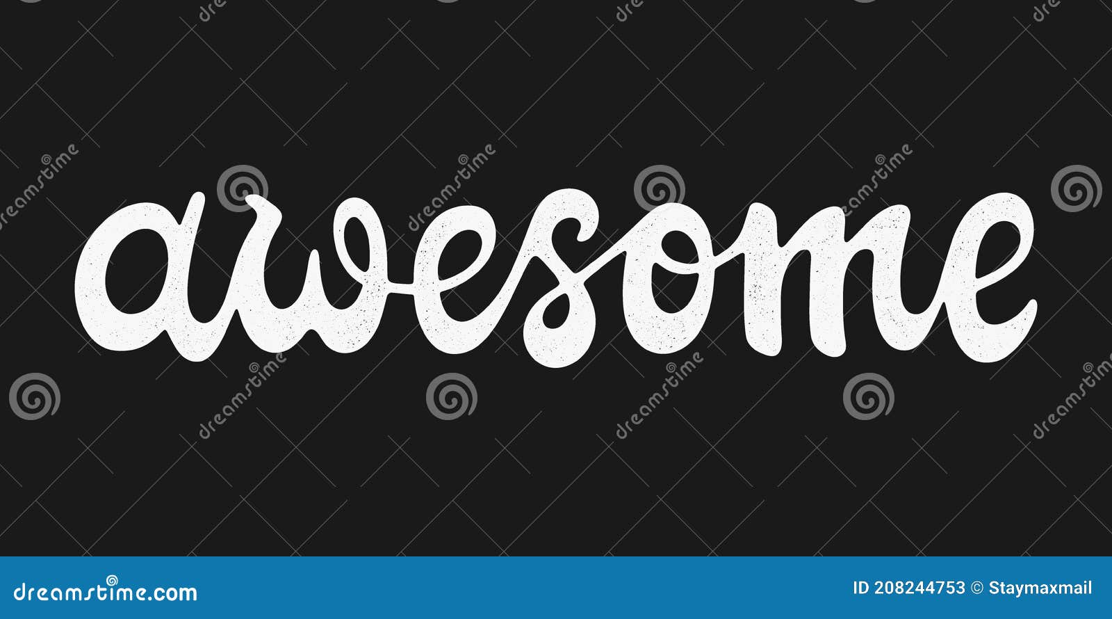 Awesome Lettering. Hand Drawn Letters Stock Vector - Illustration of ...