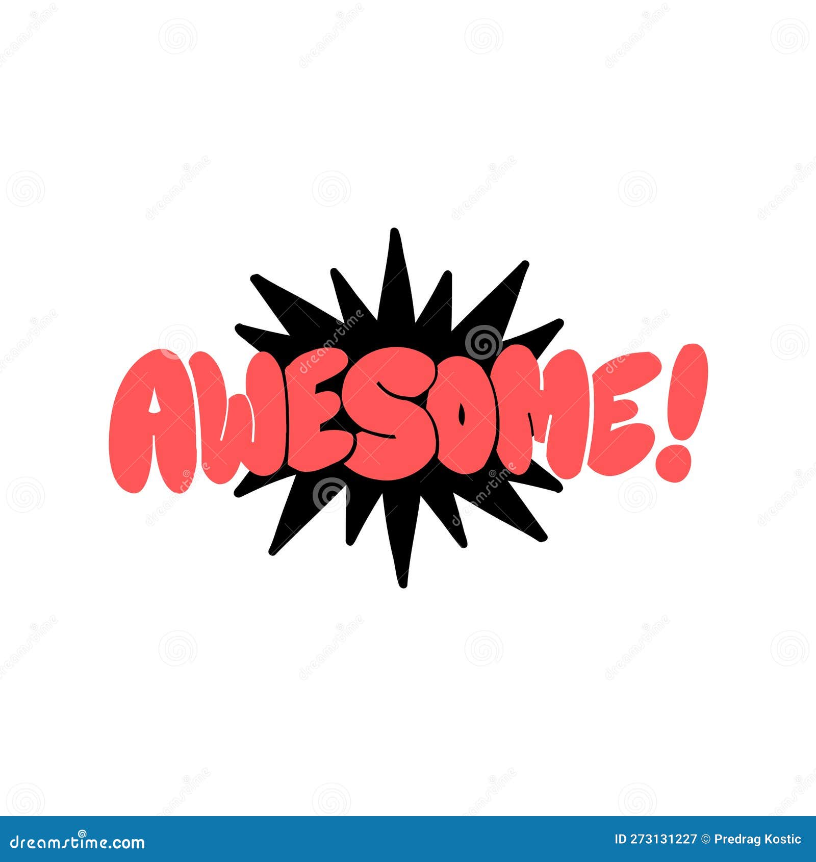 Awesome logo stock illustration. Illustration of icon - 273131227