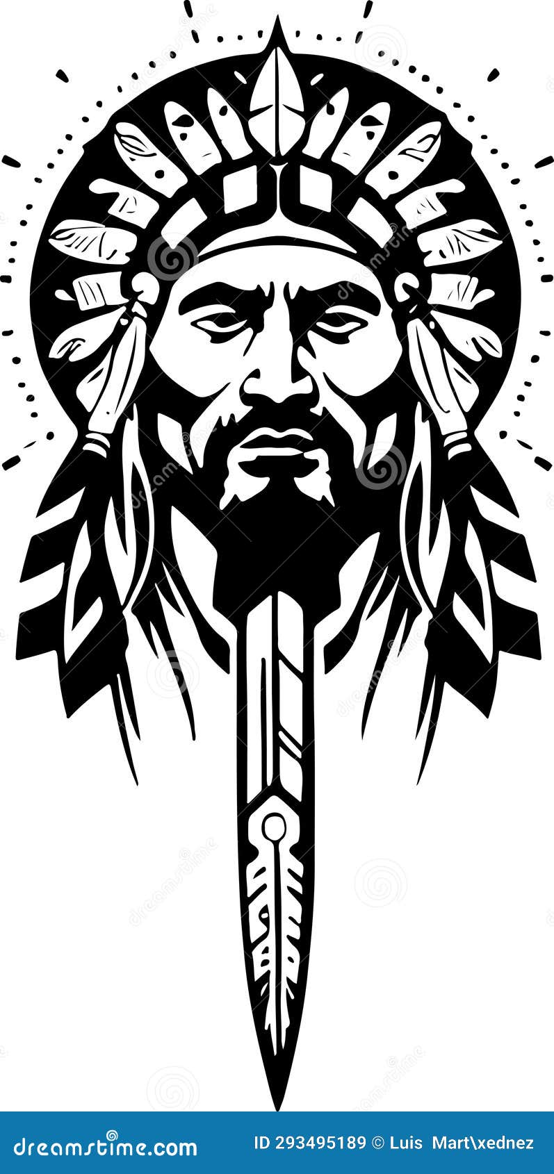 Awesome Lovely Vector Art Native Indians Draw Stock Vector ... Awesome Lovely Vector Art Native Indians Draw Stock Vector ...
