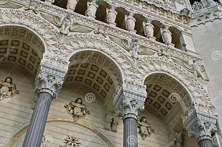 Awesome Medieval Architecture of Lyon Cathedral Stock Image - Image of ...