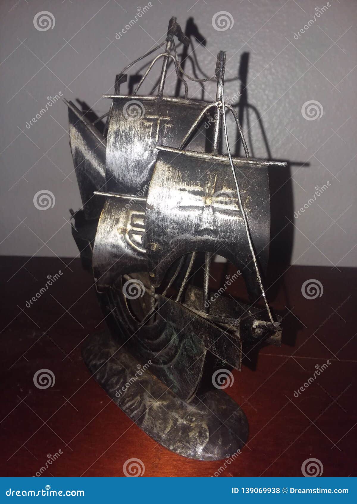 Awesome metal Ship stock photo. Image of trinket, craft - 139069938