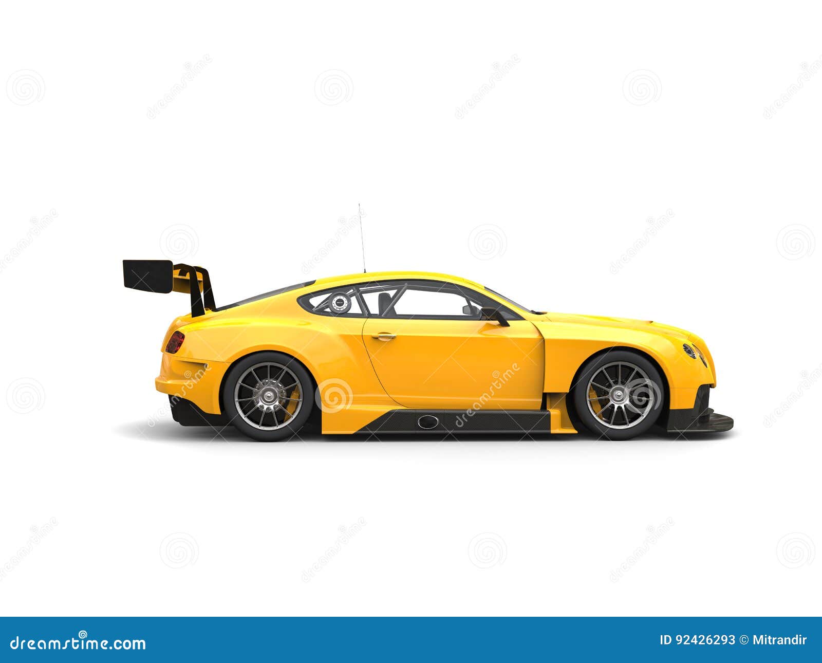 Awesome Modern Yellow Race Super Car Stock Illustration - Illustration ...