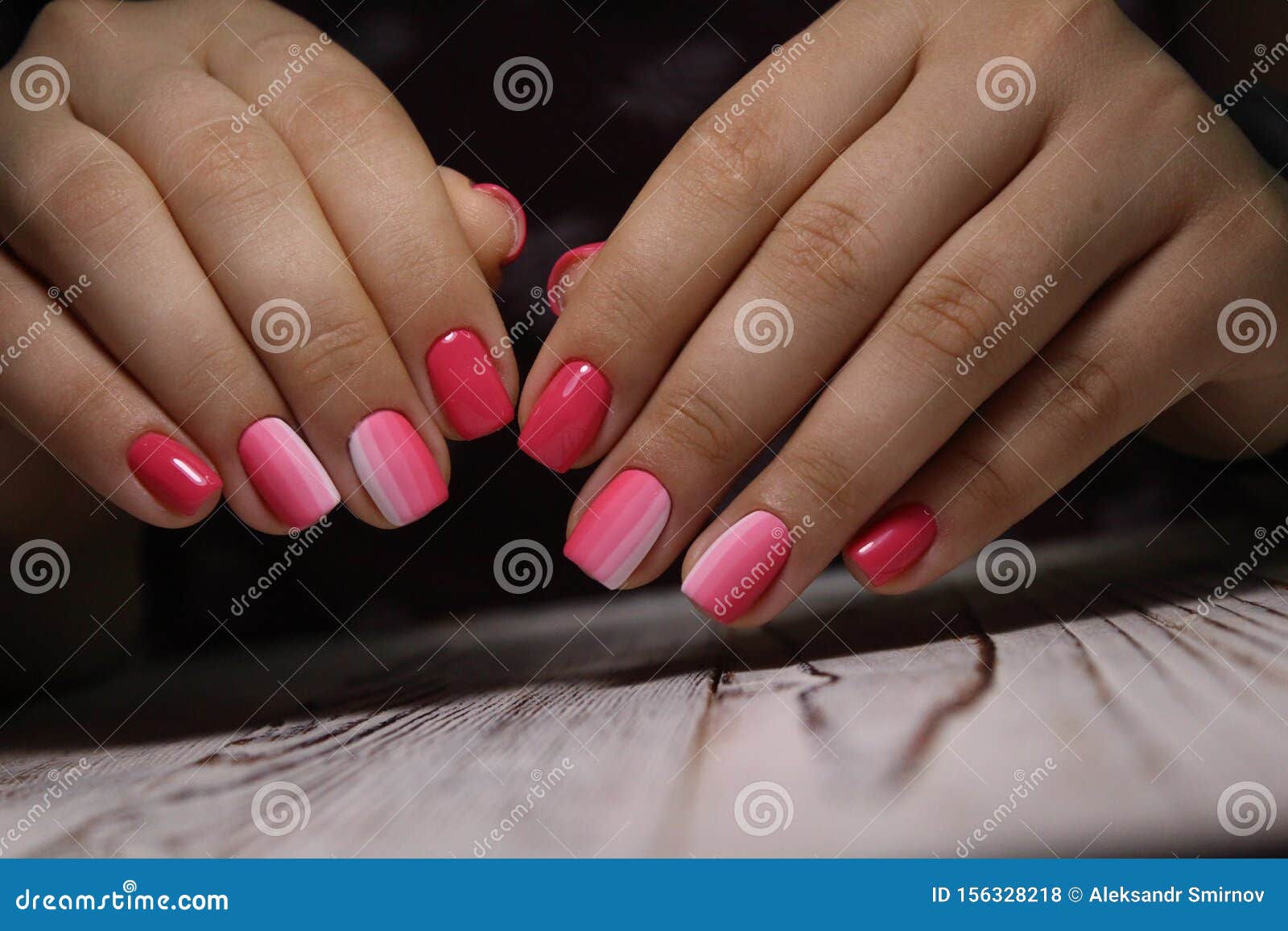 Awesome Nails and Beautiful Clean Manicure. Nails are Natural Stock ...