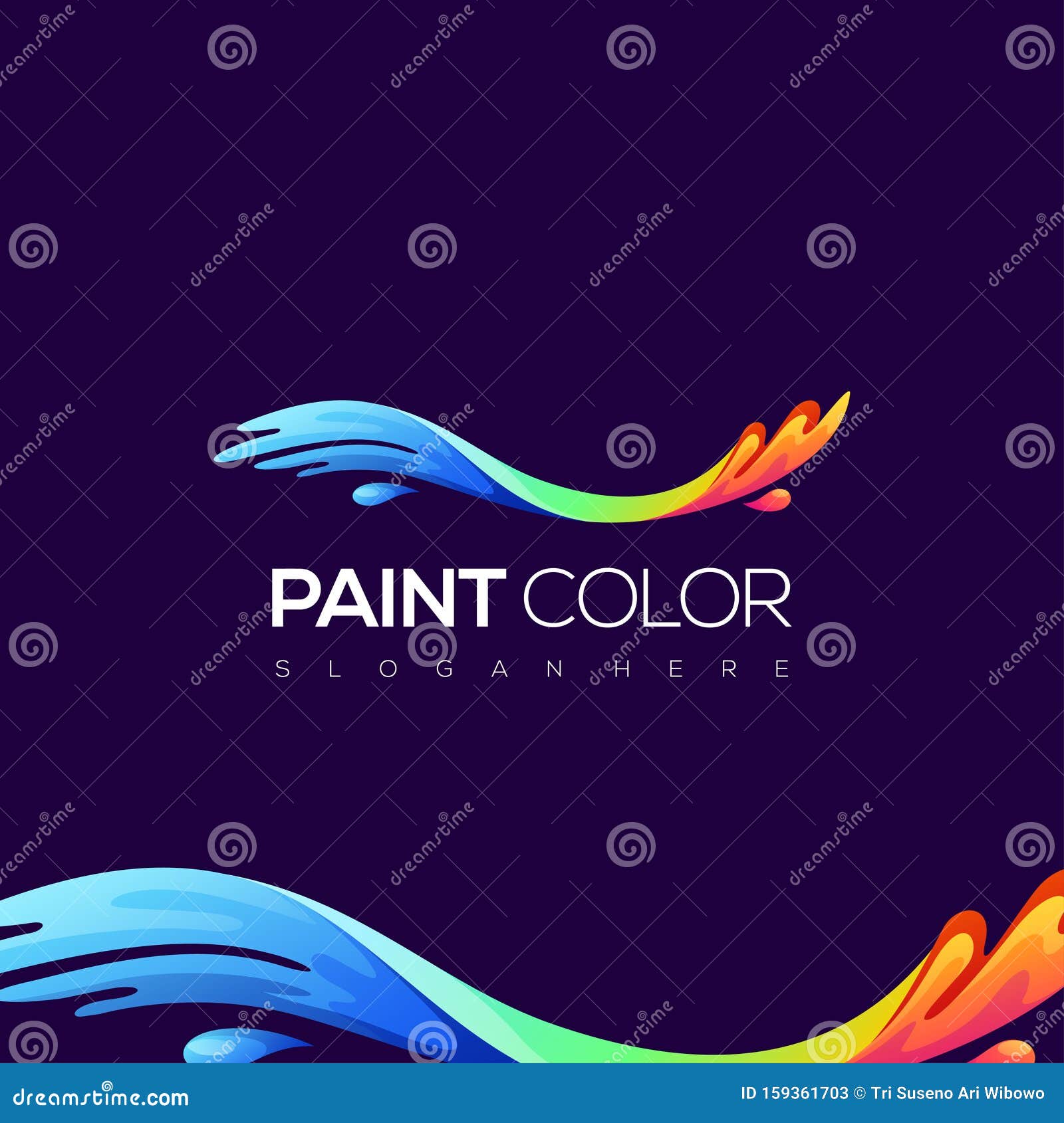 Paint Color Logo Design Vector Illustration Stock Illustration ...